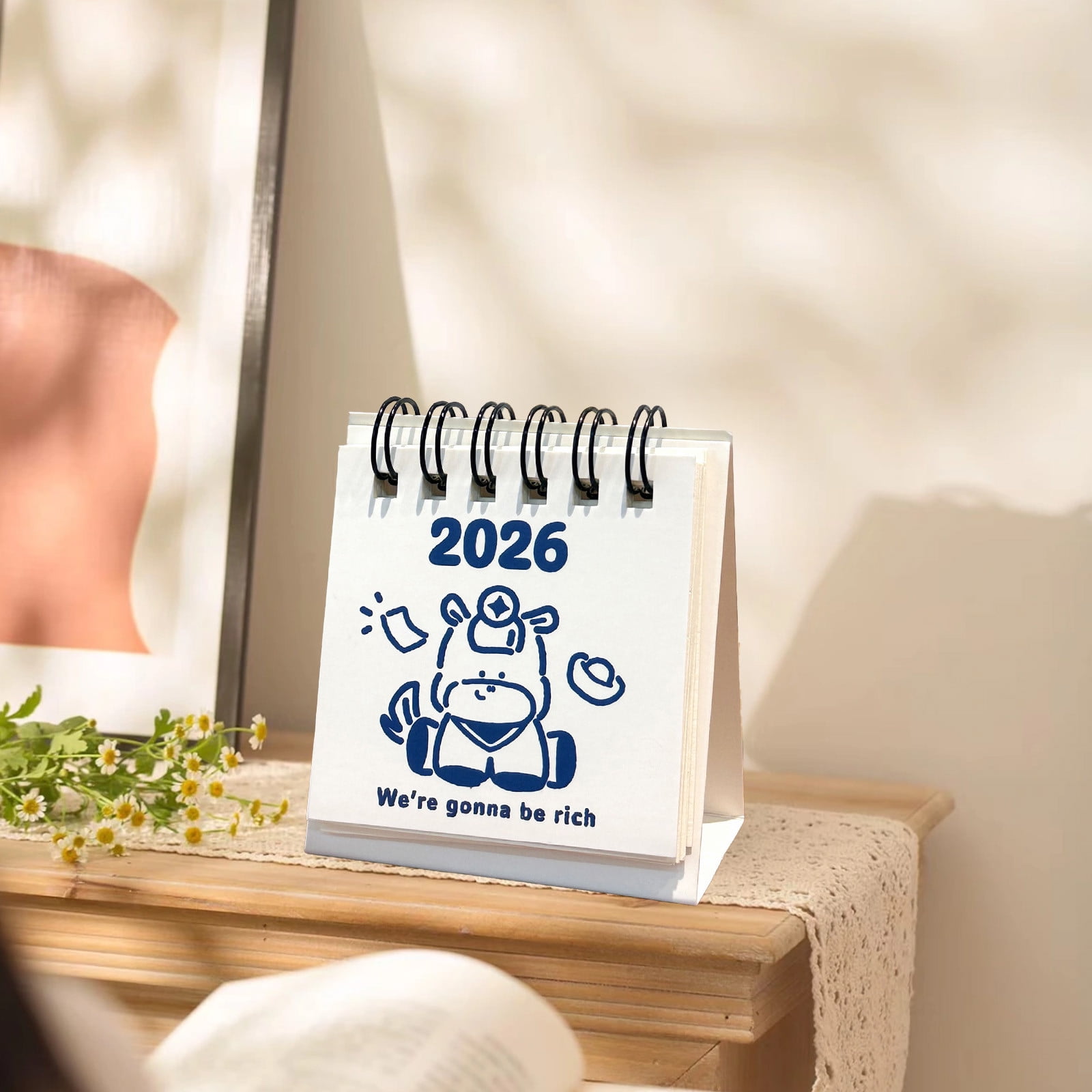 KOYPTL 2026 Mini Standing Slip Coil Calendar,12 Months Desk Calendar ...