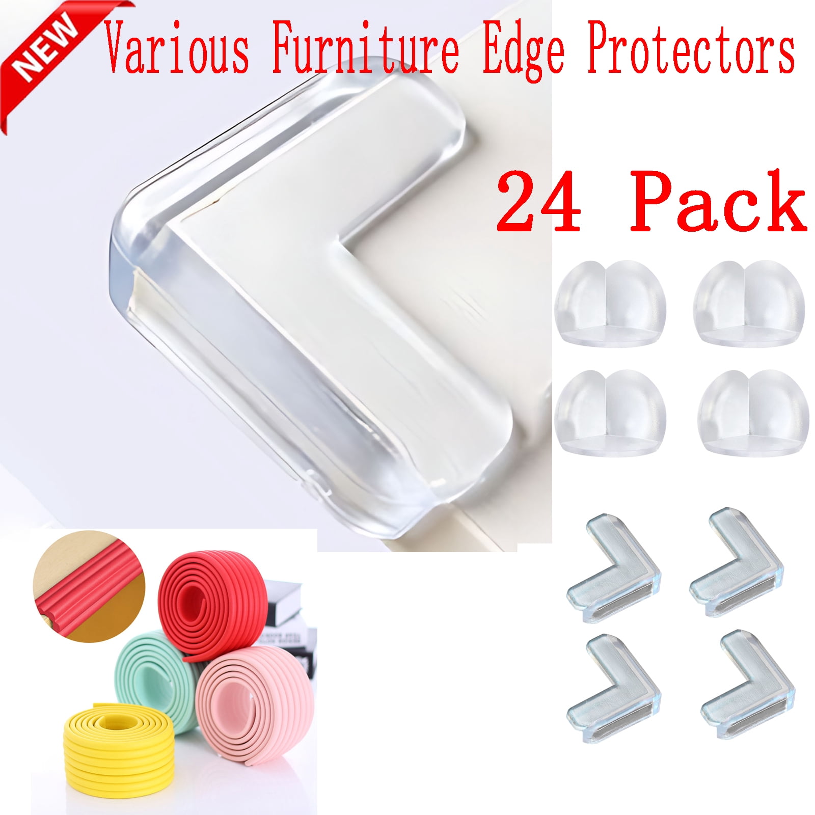 KOYPTL 24 Pack Clear Corner Guards Transparent Furniture Edge ...