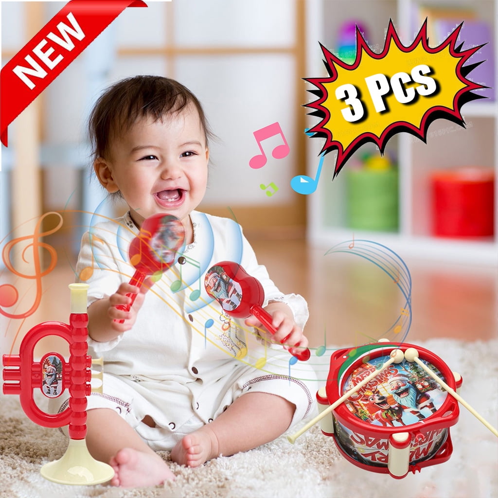 KOYPTL 3 Pack Christmas Musical Toy Set for Toddlers Ages 3+,Hand Pat ...