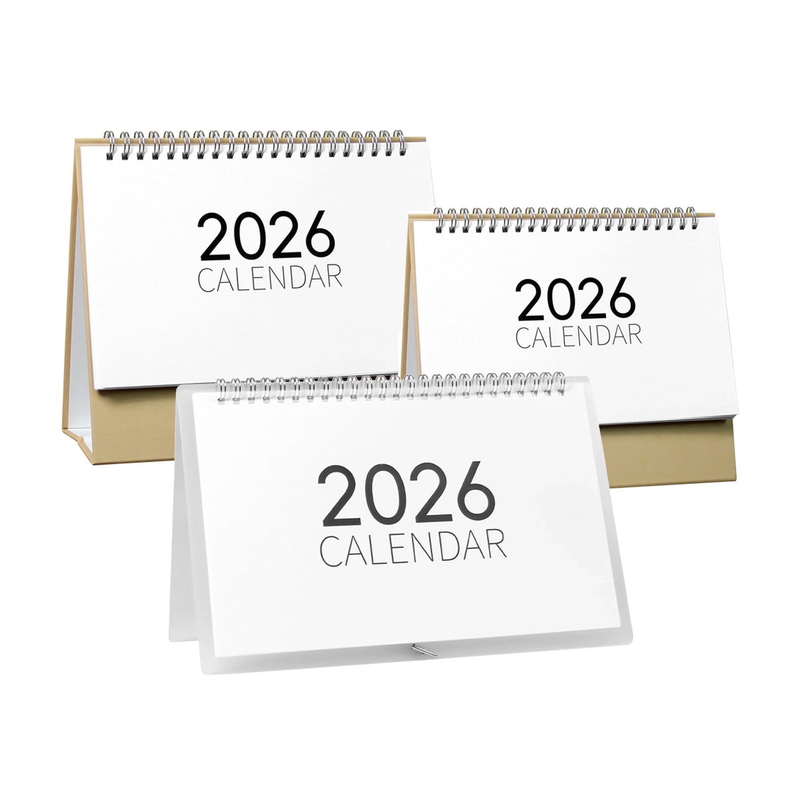 KOYPTL 3pcs 2026 Tabetop Flip Standing Desk Calendars,Small Desktop ...