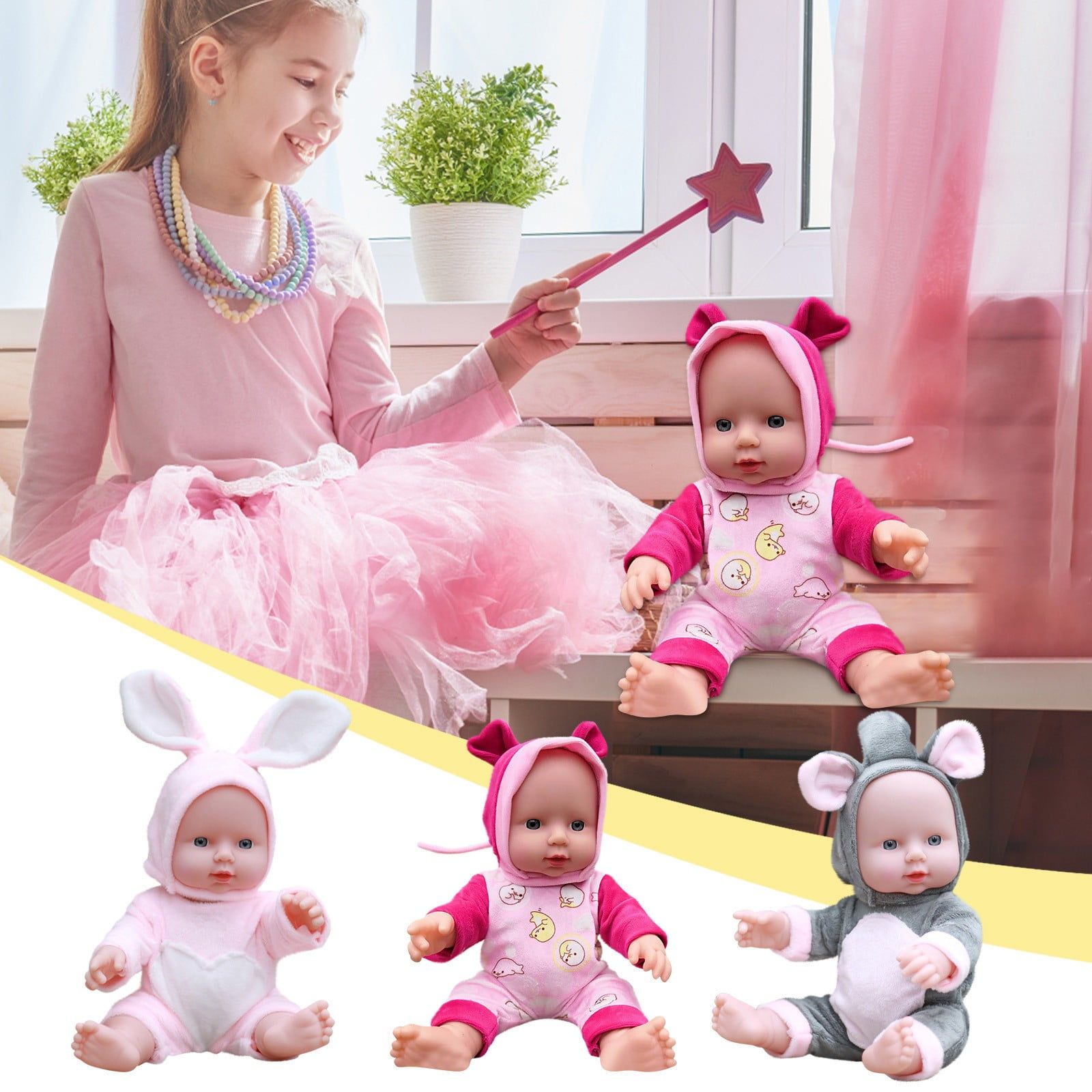 KOYPTL 8 In-Artificial Talking Doll for Baby Toddlers 6-12-18 Months ...