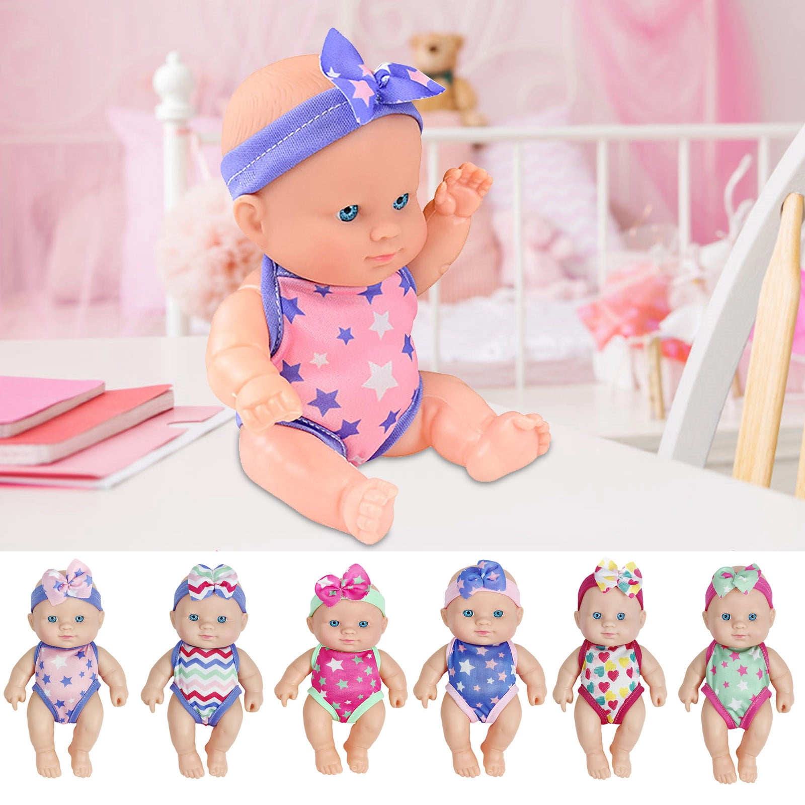 KOYPTL 8 In-Water Reborn Doll Cute Simulation Bath Doll for Baby ...