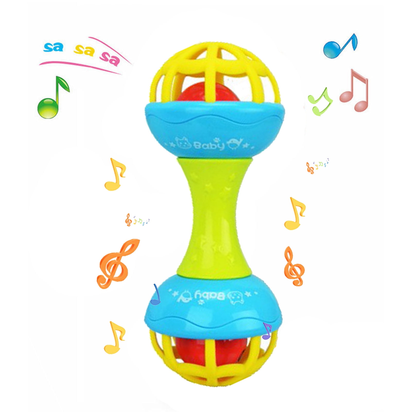 KOYPTL Baby Rattles Hand Sticks Toys for Toddlers 0-4 Months,Music ...