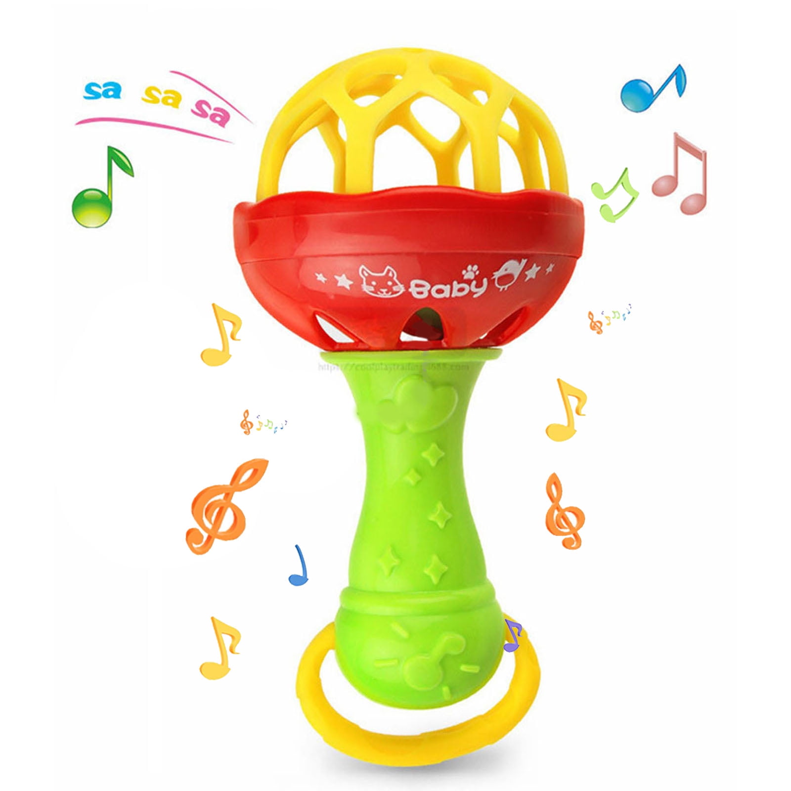 KOYPTL Baby Rattles Hand Sticks Toys for Toddlers 0-4 Months,Music ...