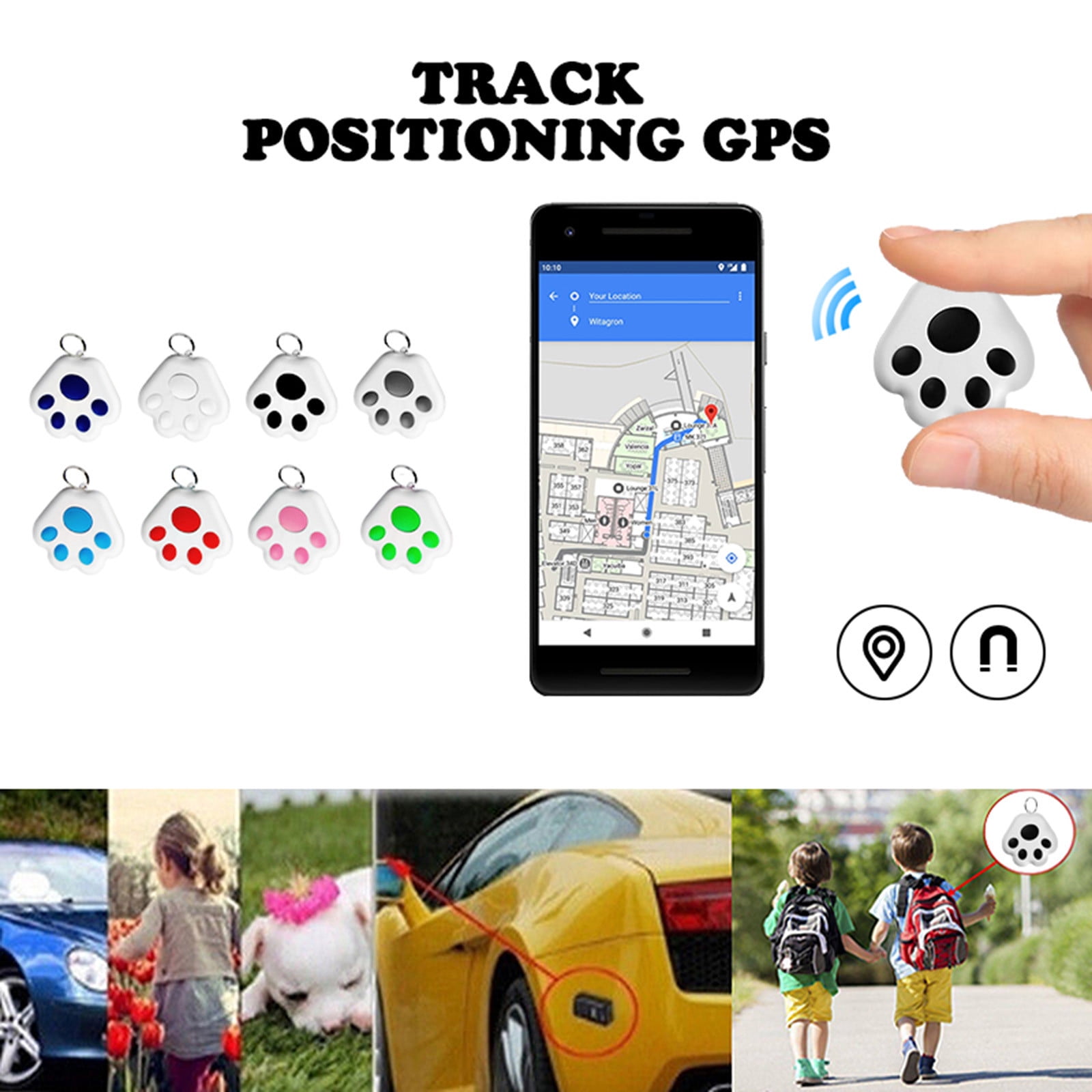 KOYPTL Bluetooth Tracker for Keys Dogs Cats Toddlers,Item Locator ...