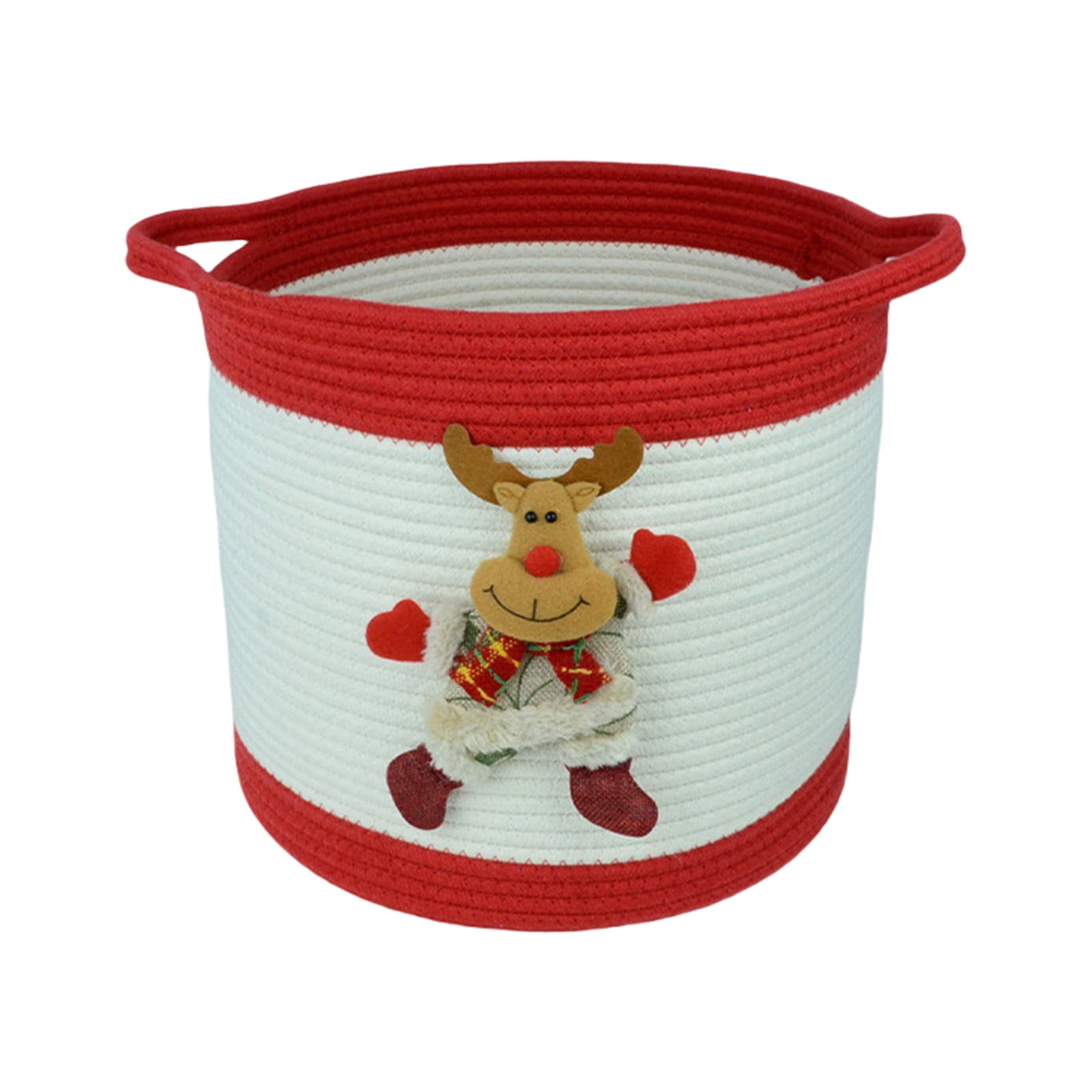 KOYPTL Christmas Gift Storage Basket with Handles-11 inch,Christmas ...