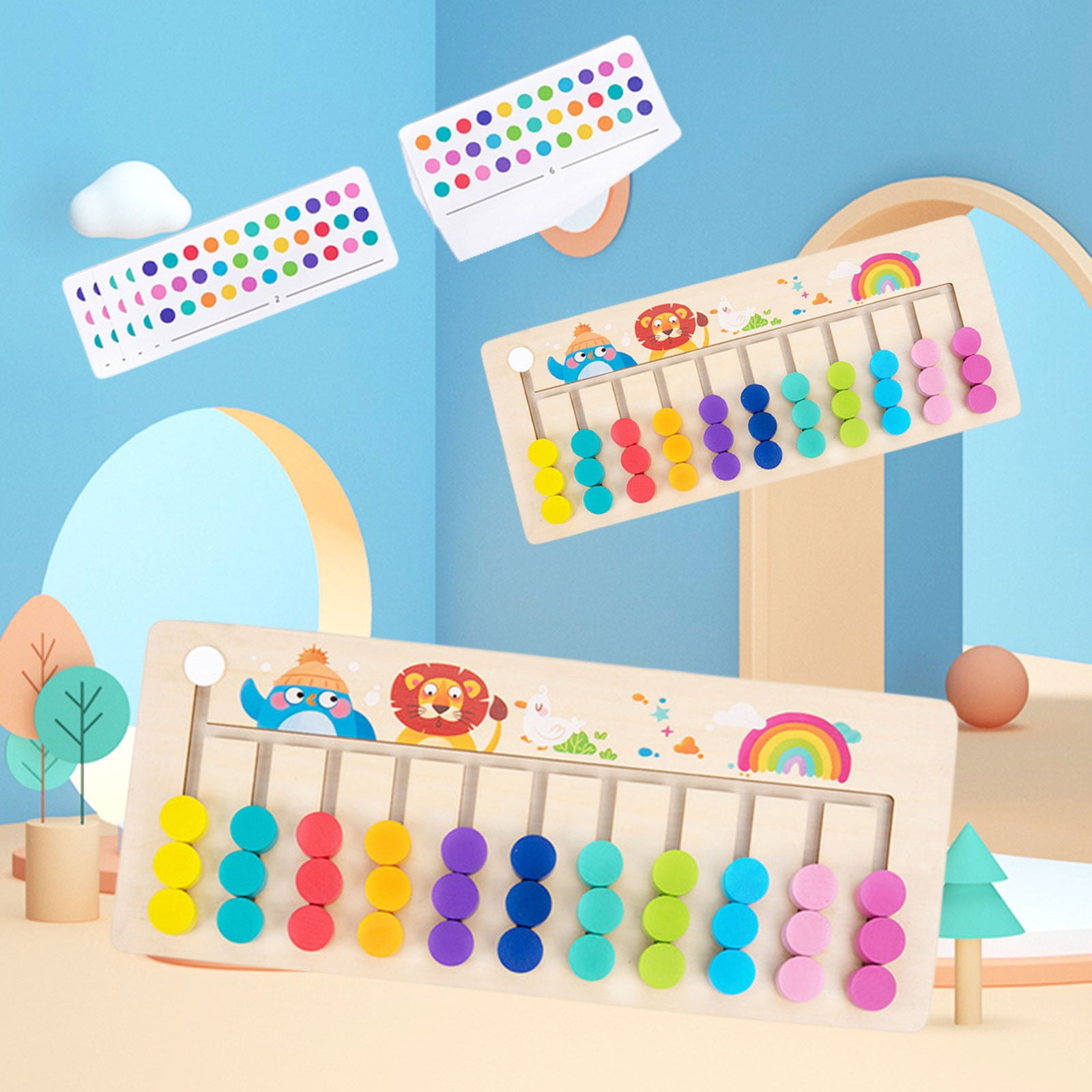 KOYPTL Color Matching Puzzle Toys for Toddlers Preschool Age 3 4 5 6 7 ...