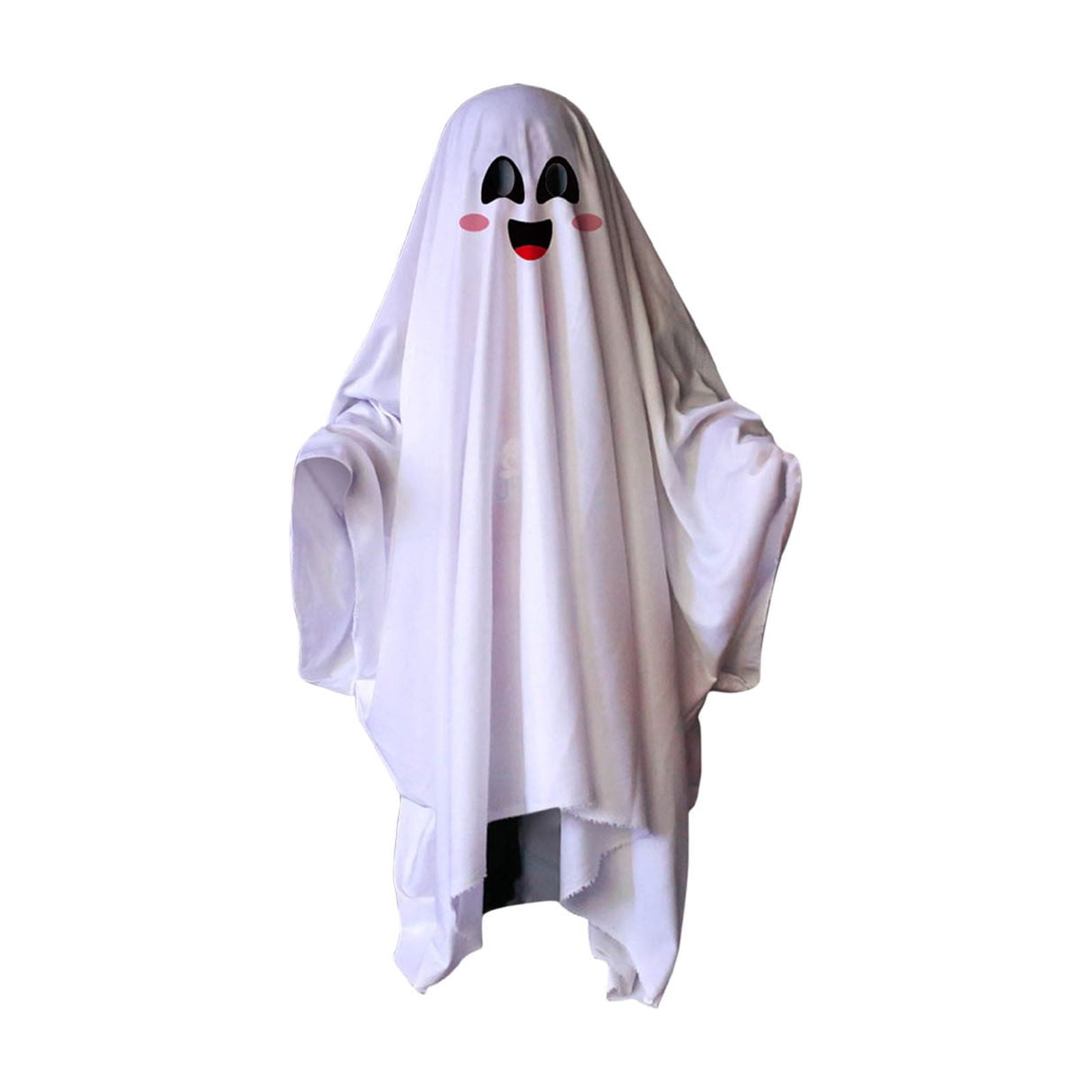 KOYPTL Halloween White Ghost Costumes for Kids Adults, Smile and Boo ...