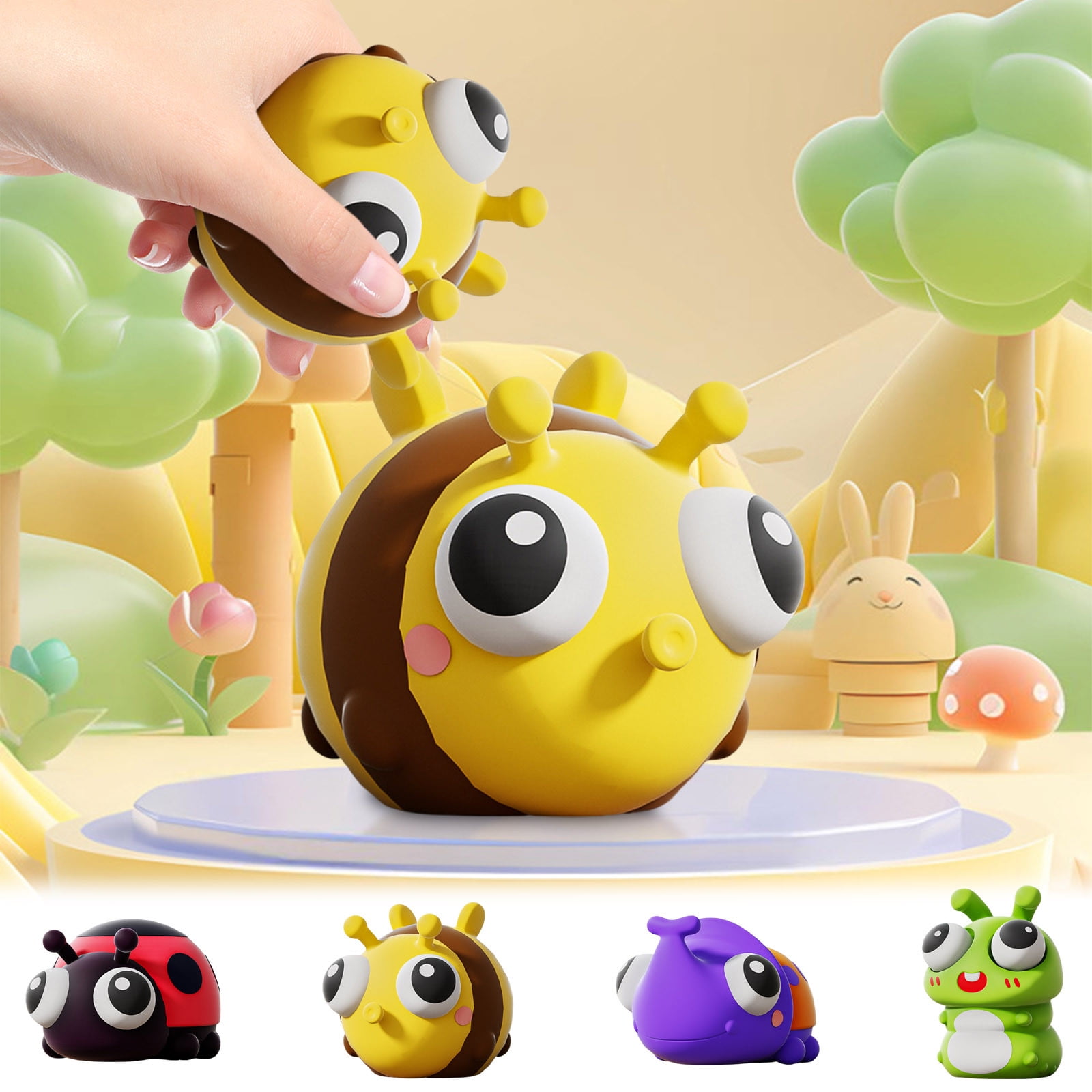 KOYPTL Insect Squishy Fidget Toys, Cute Squishies Toys for Kids Adults ...