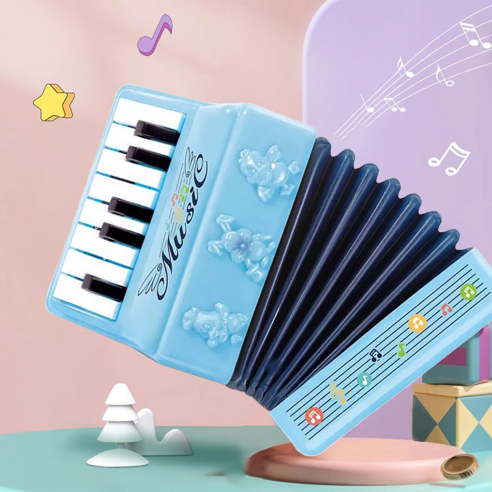 KOYPTL Kids Accordion Toy for Girls Boys Aged 3 4 5 6 Years Old ...
