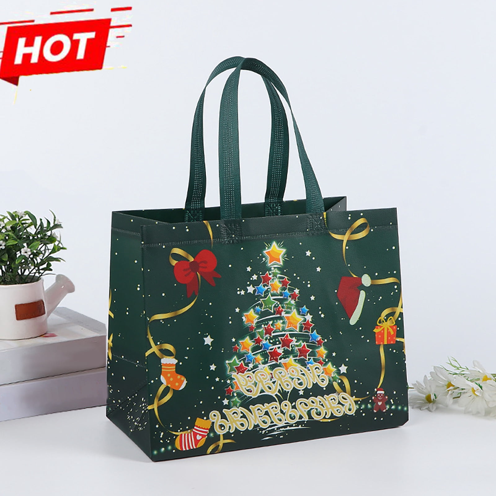KOYPTL Large Christmas Gift Bags with Handles,Reusable Non-Woven ...