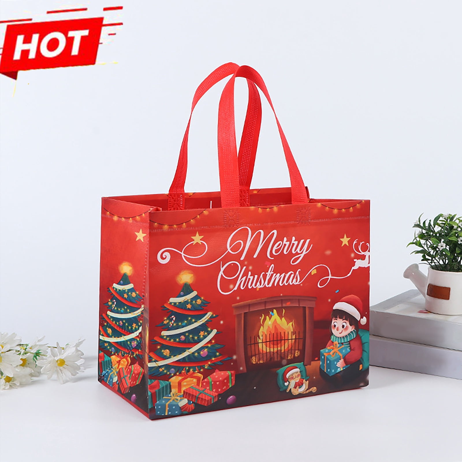 KOYPTL Large Christmas Gift Bags with Handles,Reusable Non-Woven ...