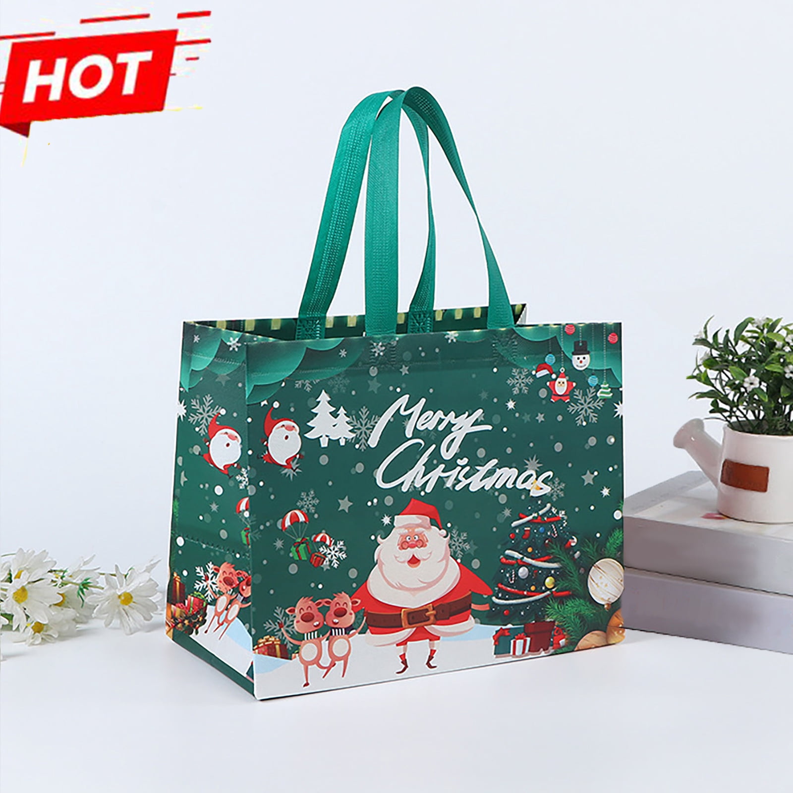 KOYPTL Large Christmas Gift Bags with Handles,Reusable Non-Woven ...