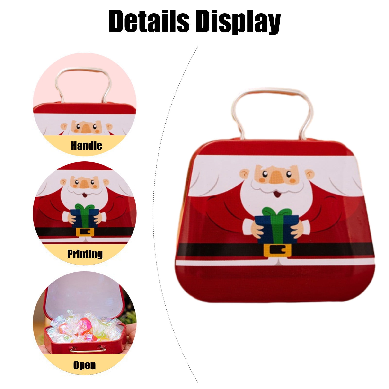 KOYPTL Metal Christmas Storage Box,Christmas Tin Case Packaging Box ...