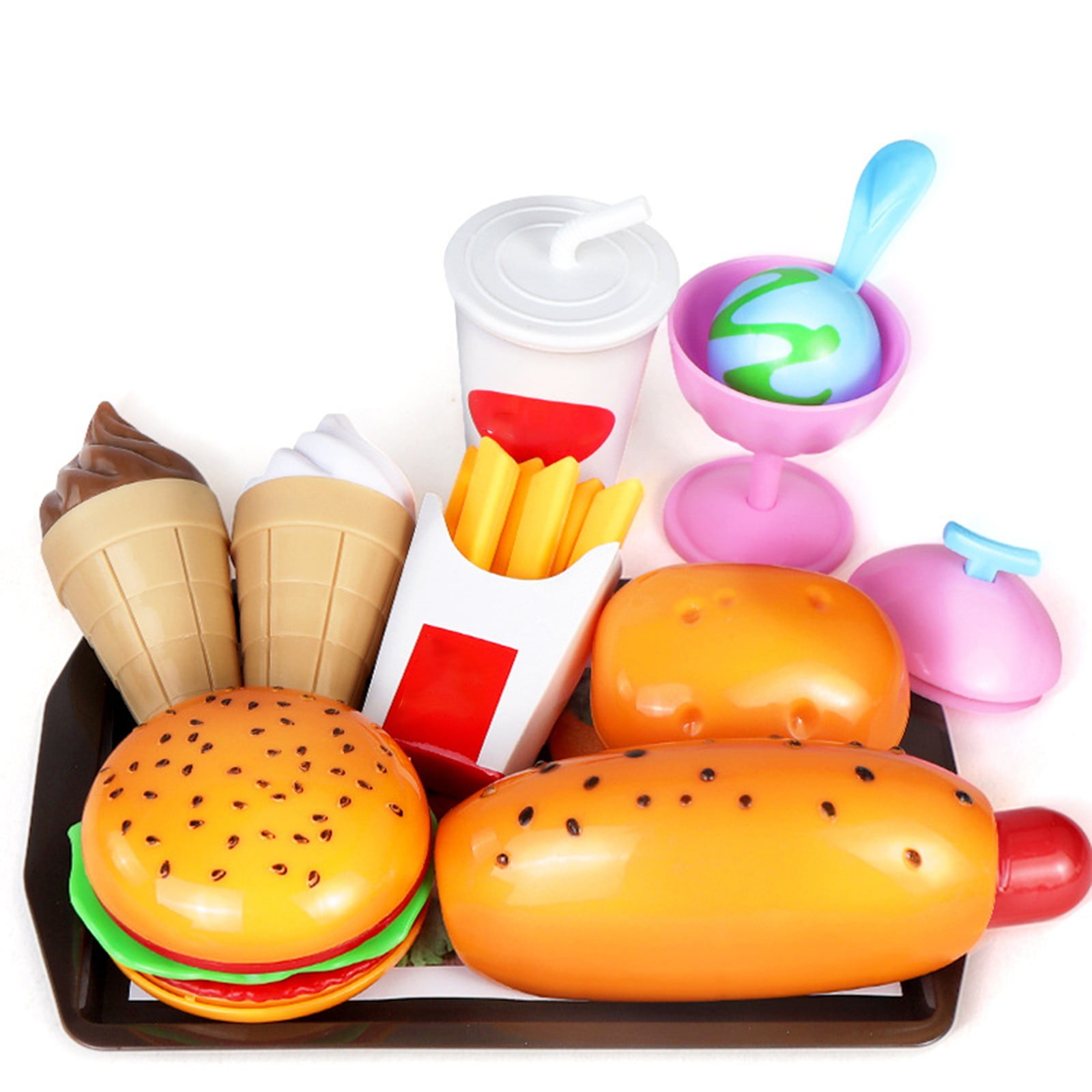 KOYPTL Pretend Play Fast Food Set Toys for 3 4 5 Year Old Girls Boys ...