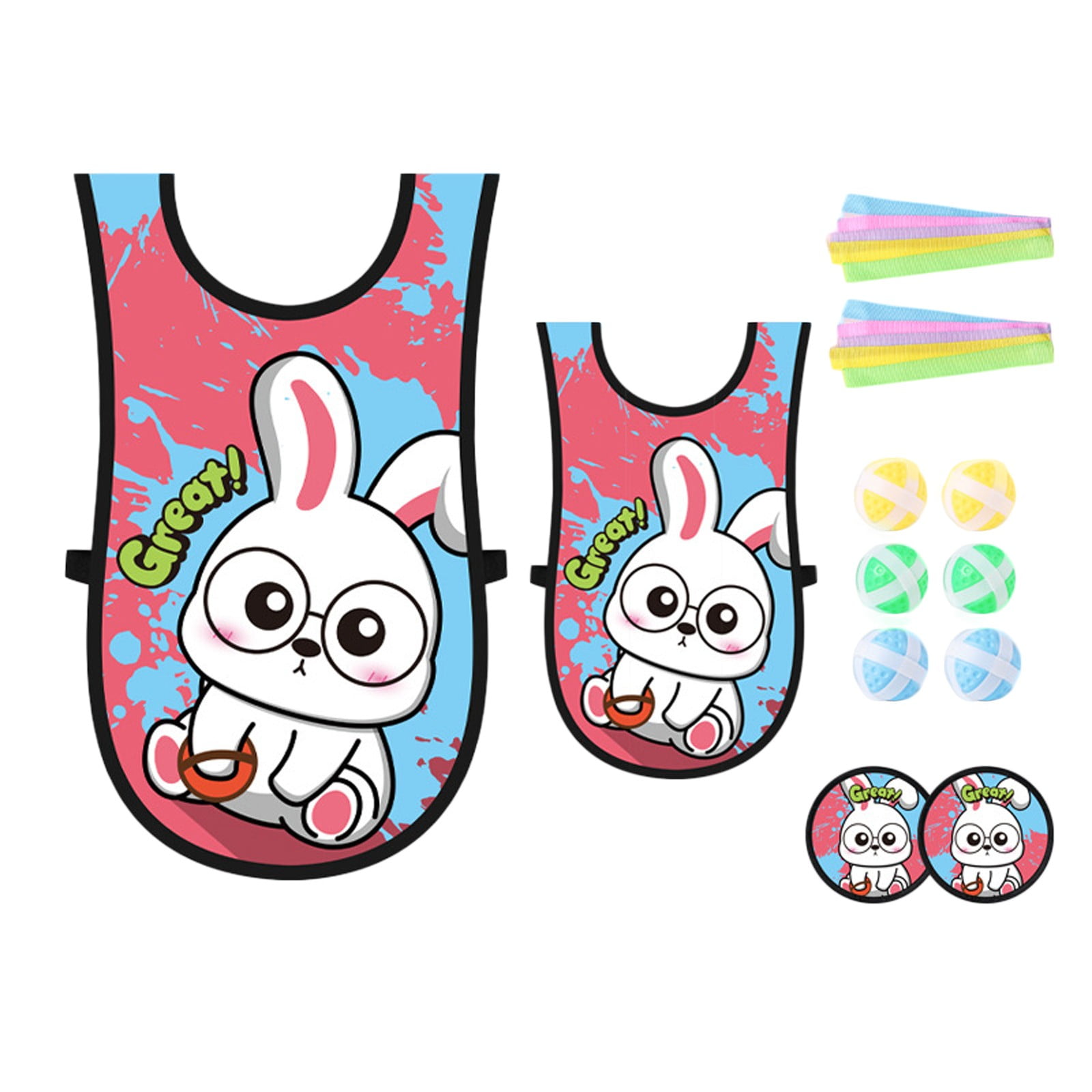 KOYPTL Stick Ball Vest Dodgeball Game for Kids and Adult, Catch Tail ...