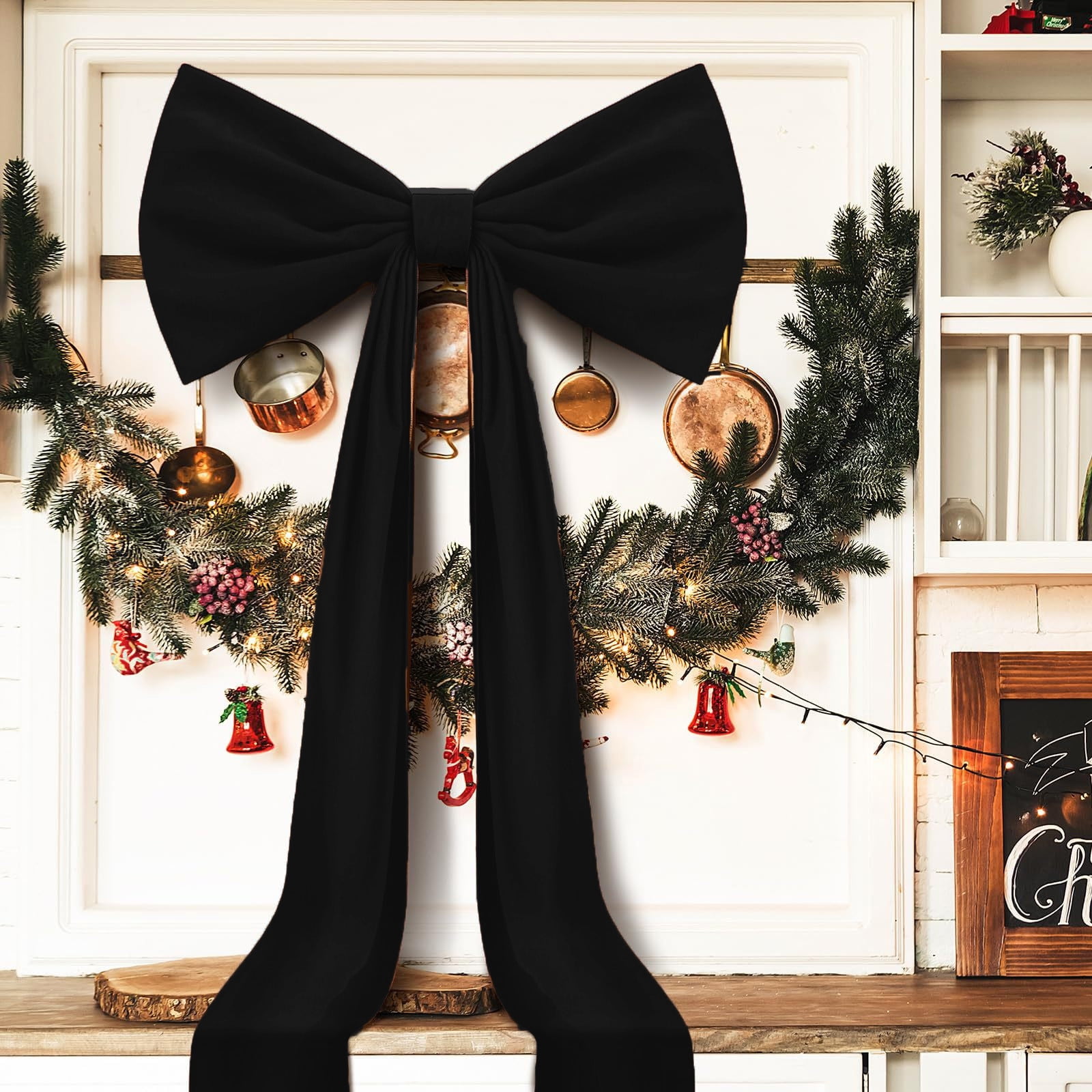 KOYPTL Super Large Velvet Bow Valentines Day Decoration 71"x 20"Big ...