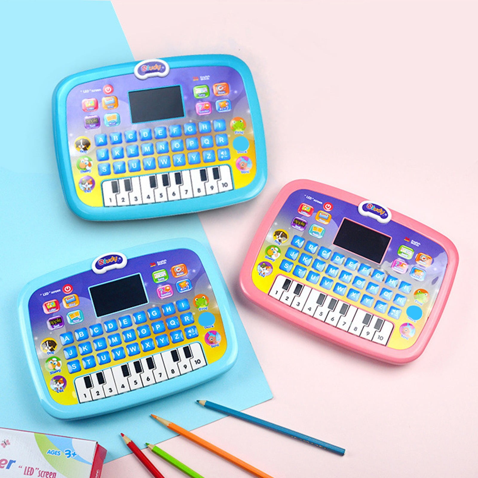 KOYPTL Tablet Toddler Learning Pad Interactive Toy with Screen for ...