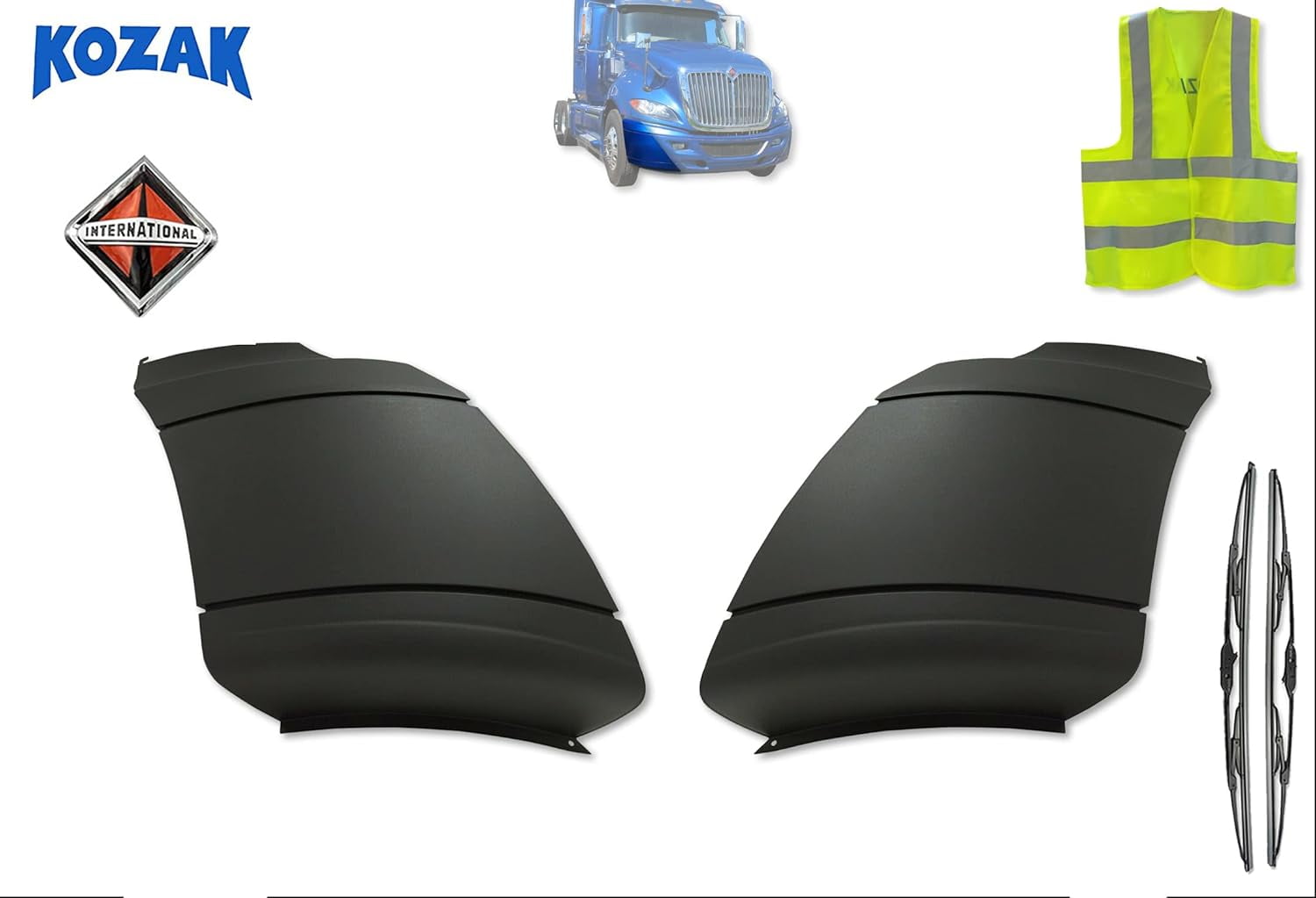 KOZAK Bumper End Corners Extension Pair Left Driver & Right Passenger ...