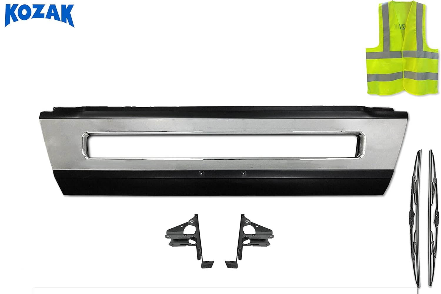KOZAK Center Bumper Plastic Middle Facia 20470446 with Chrome Trim ...