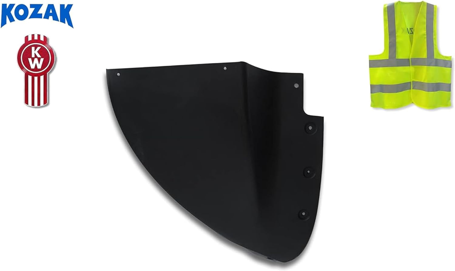 KOZAK Corner Bumper Suport Spoiler (Passenger Right Side) for Kenworth ...