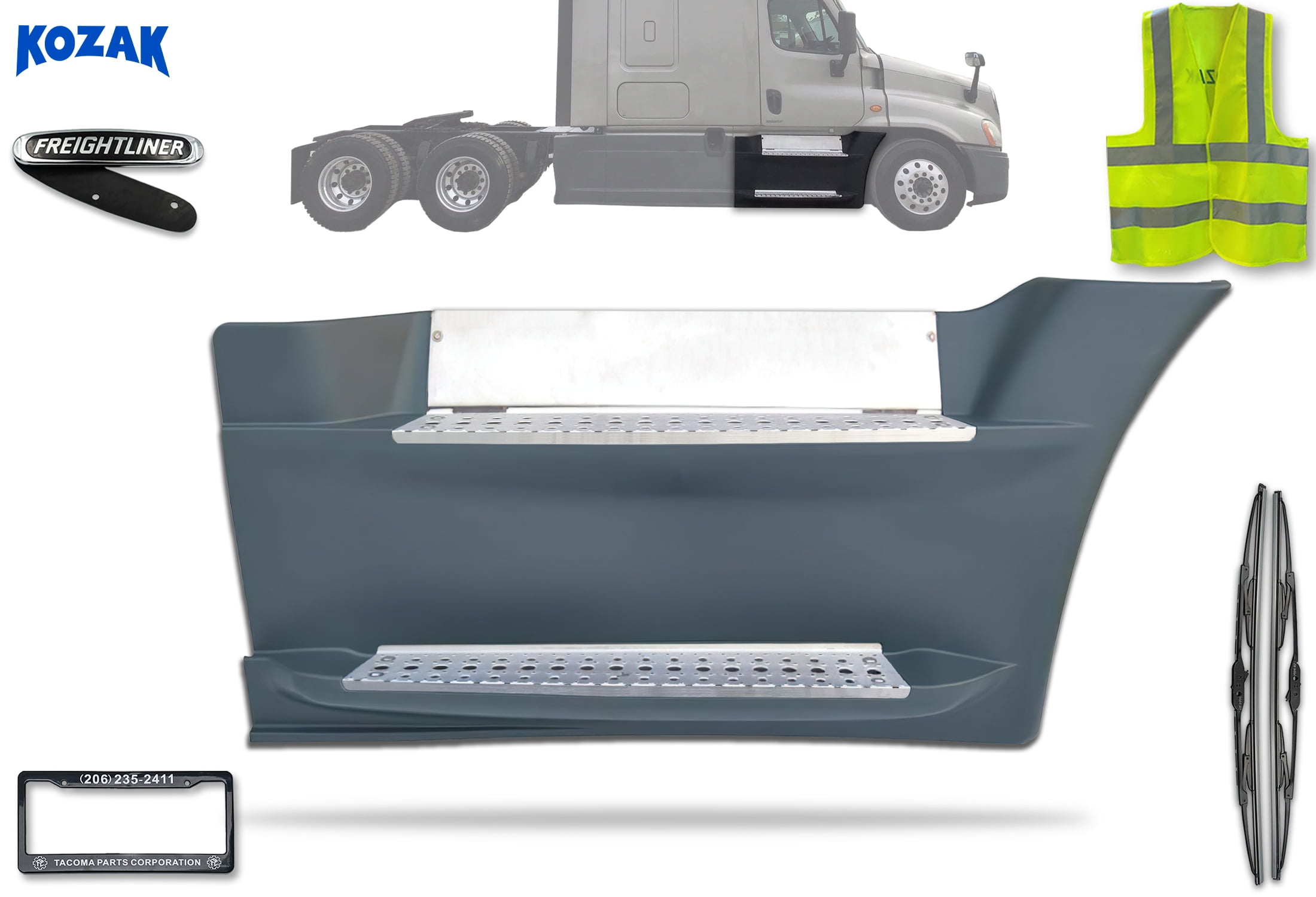 KOZAK Front Fairing Step Panel Right Side with Steps 2008-2017 ...