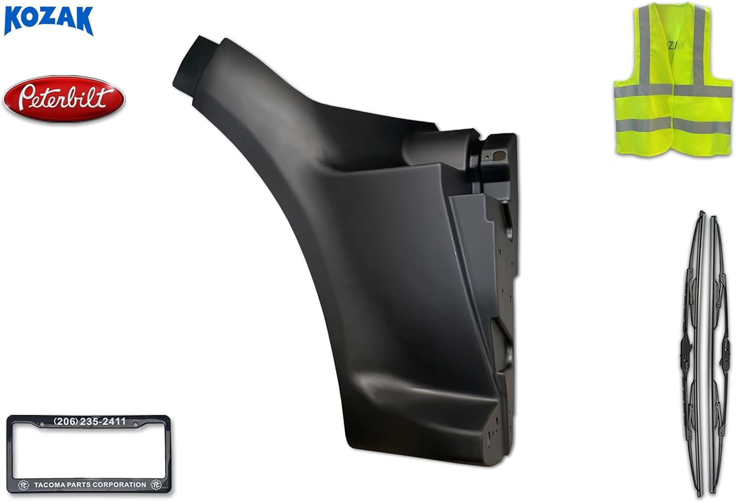 KOZAK Replacement Front Fairing (Left Driver Side) for Peterbilt 587 ...