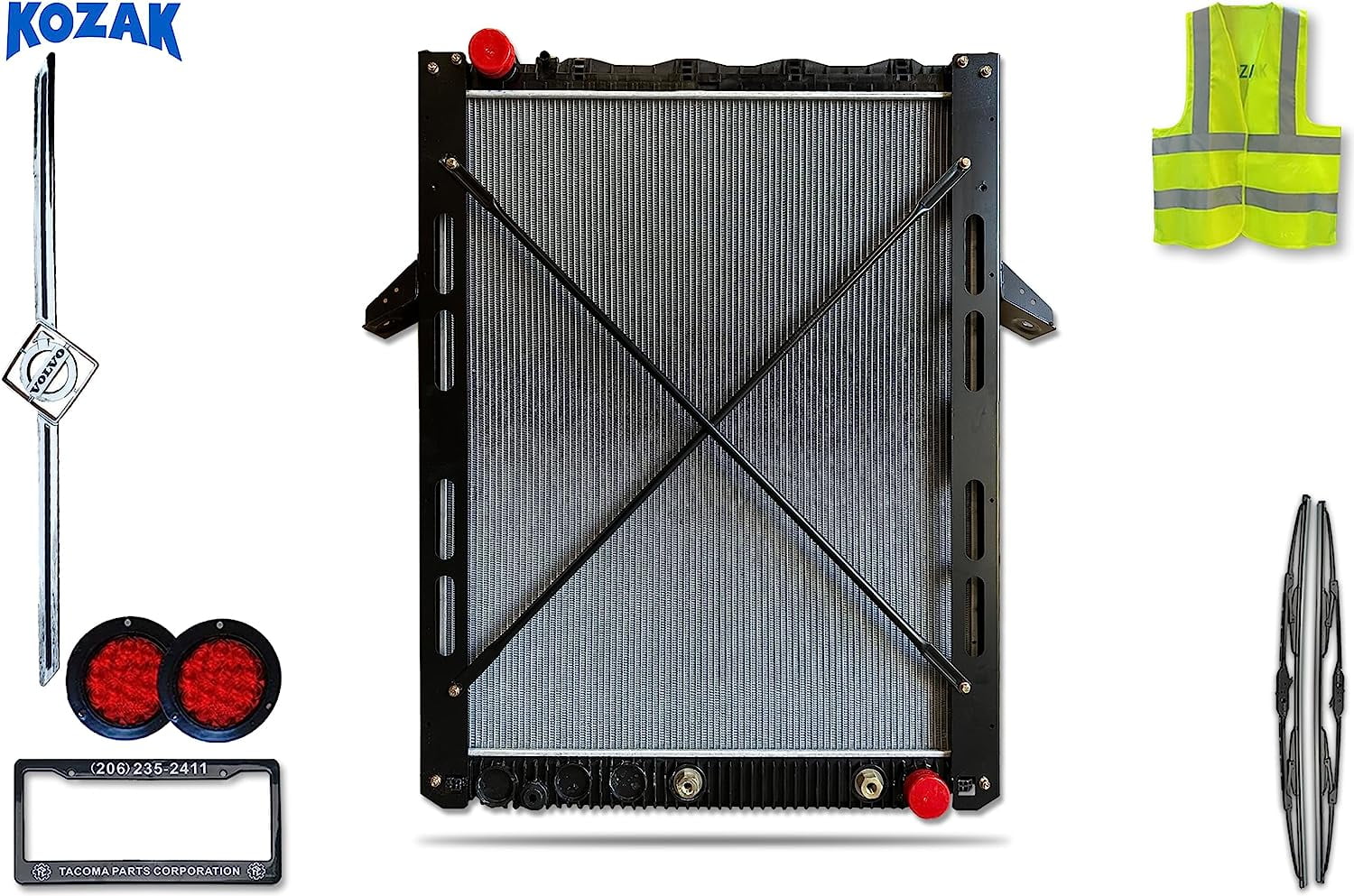 KOZAK Replacement Radiator 21146404 for Volvo VNL, VNM 2008-2017; VHD ...