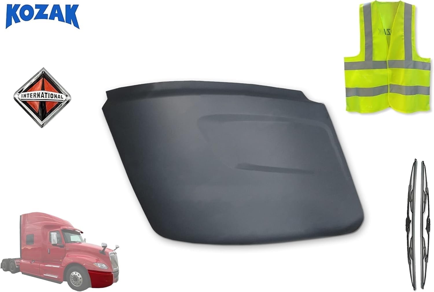 KOZAK Semi Truck Outer Bumper End Corner Extension Plastic Right ...