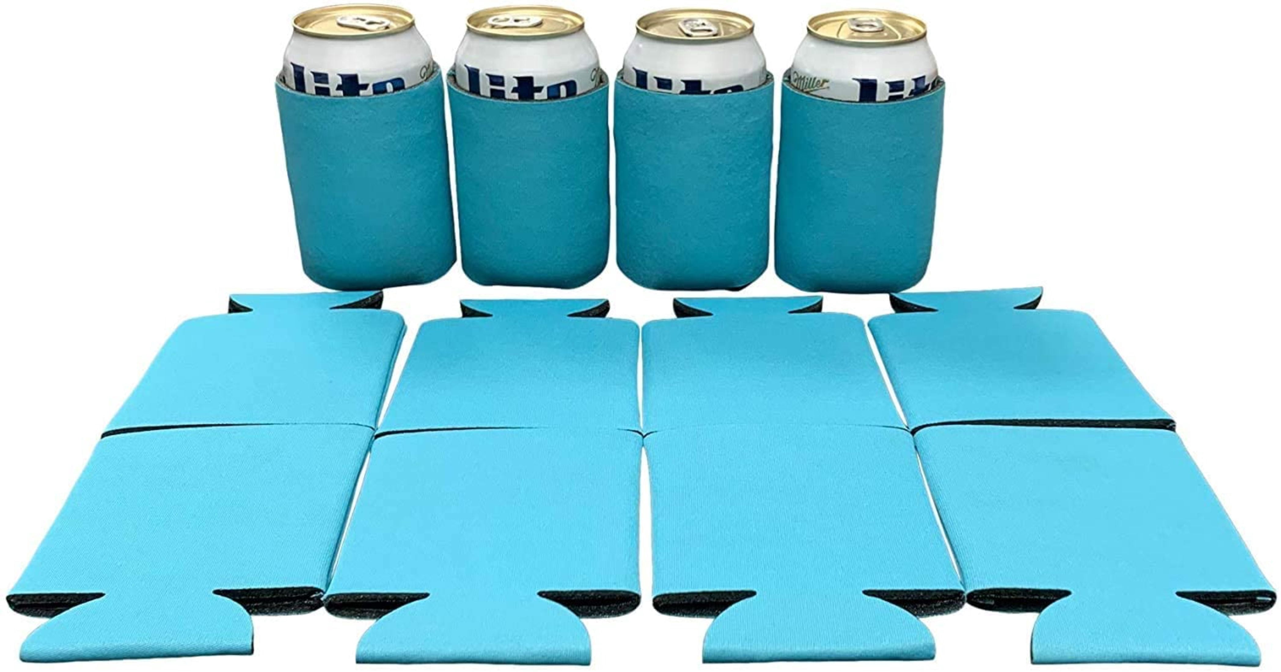 KP KOOL PRODUCTS Blank Beer Can Cooler Sleeves, Plain Bulk Collapsible ...