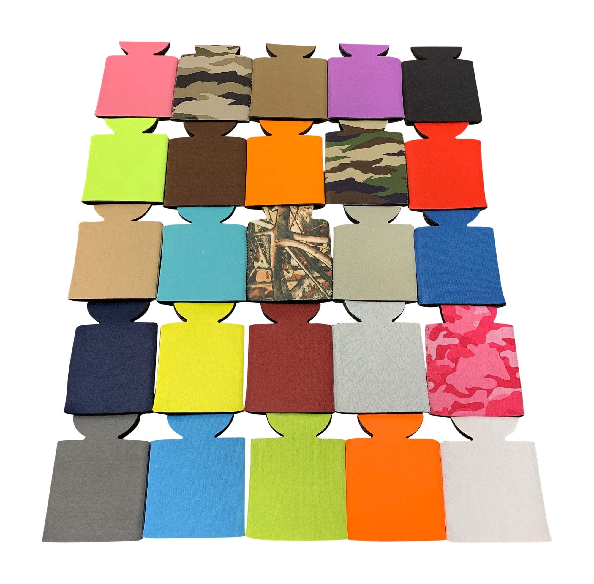 KP KOOL PRODUCTS Blank Beer Can Cooler Sleeves, Plain Bulk Collapsible ...
