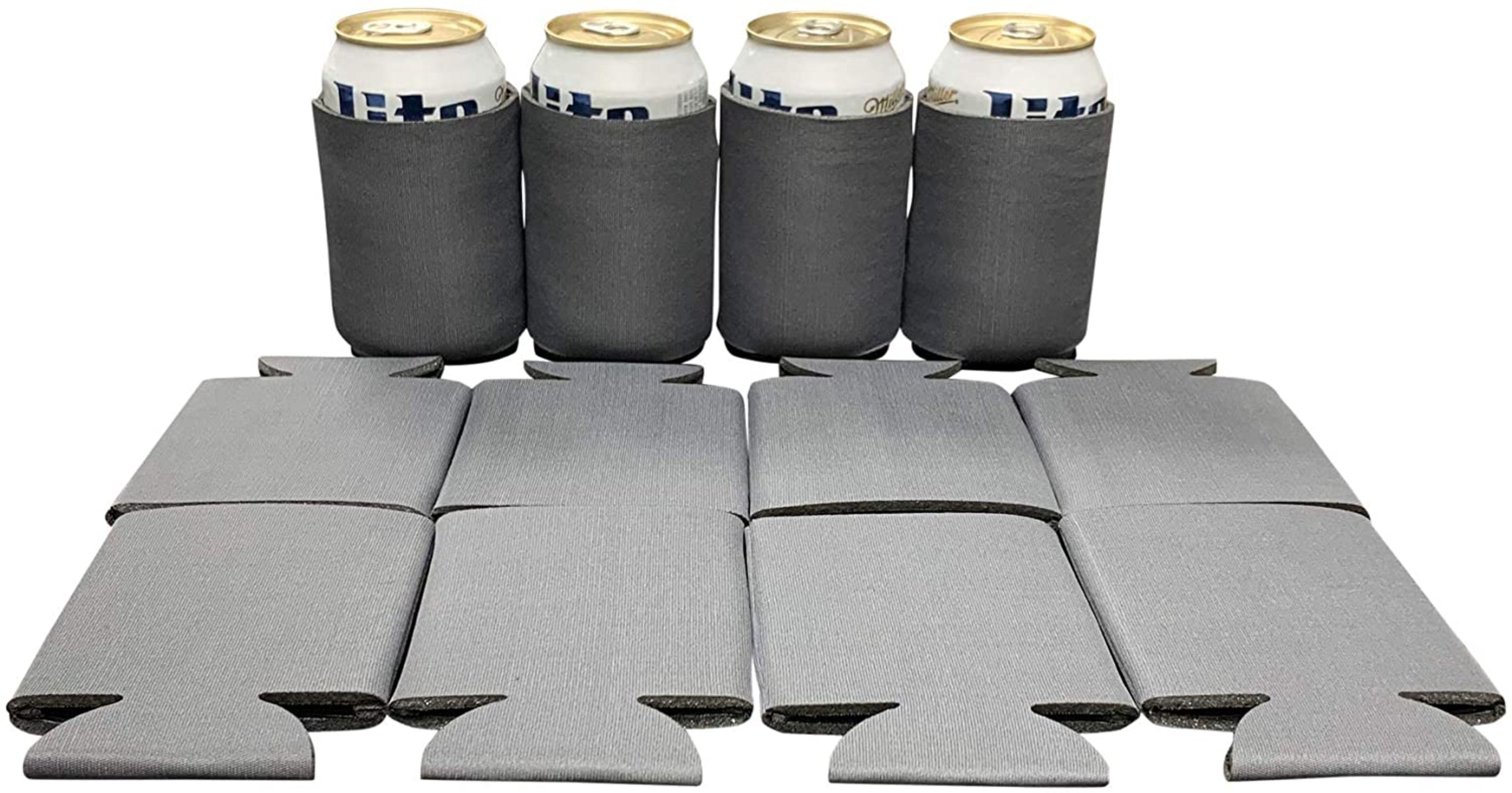 KP KOOL PRODUCTS Blank Beer Can Cooler Sleeves, Plain Bulk Collapsible ...