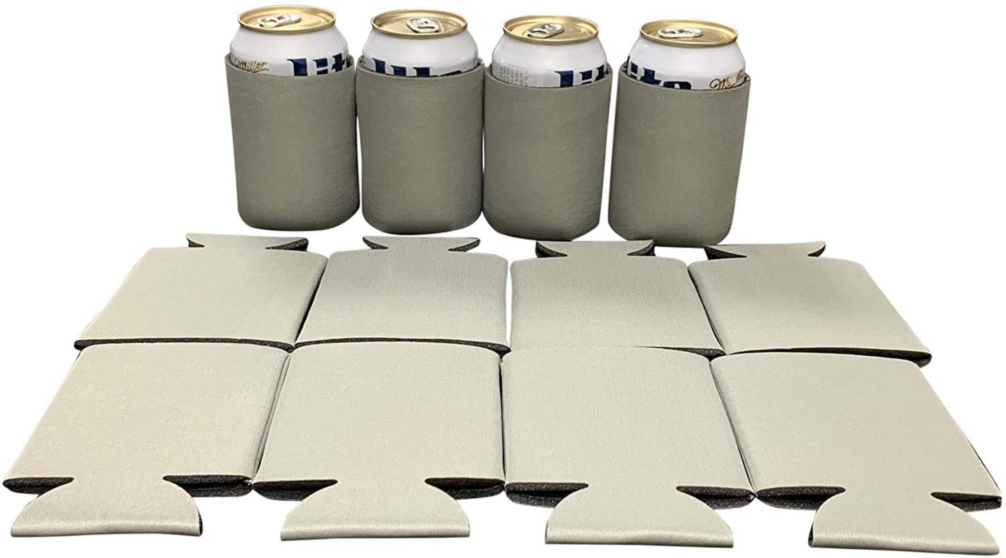 KP KOOL PRODUCTS Blank Beer Can Cooler Sleeves, Plain Bulk Collapsible ...