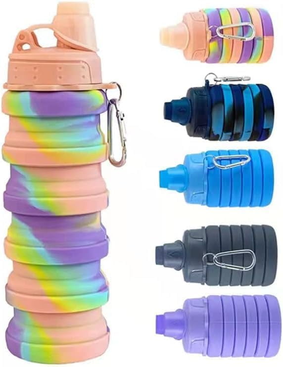 KP2 Collapsible Water Bottle Travel Water Bottle Portable Hiking Water ...