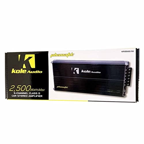 KP2500.5D 2500W Max 5-Channel Class-D Compact Car Audio Amplifier ...