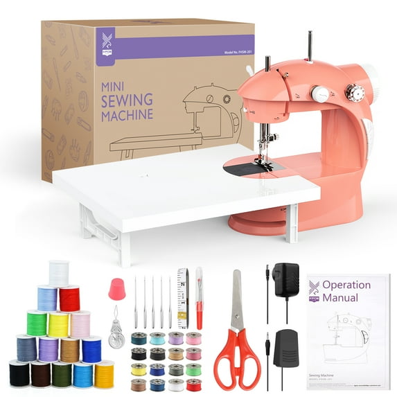 KPCB Mini Portable Sewing Machine with Sewing Kit & Extension Table ...