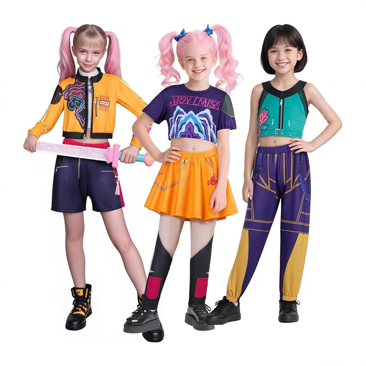 KDH Rumi Mira Zoey Cosplay Costume Set Girls Kids Halloween Dress Pop ...