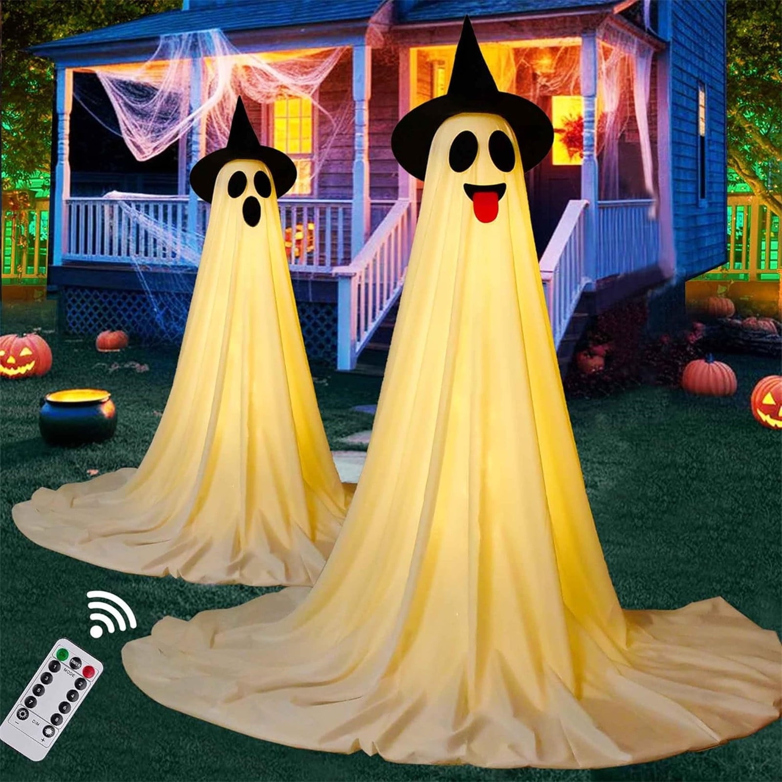 KPIMOR Halloween Ghost Lights Decorations,Halloween Lighted Ghost ...