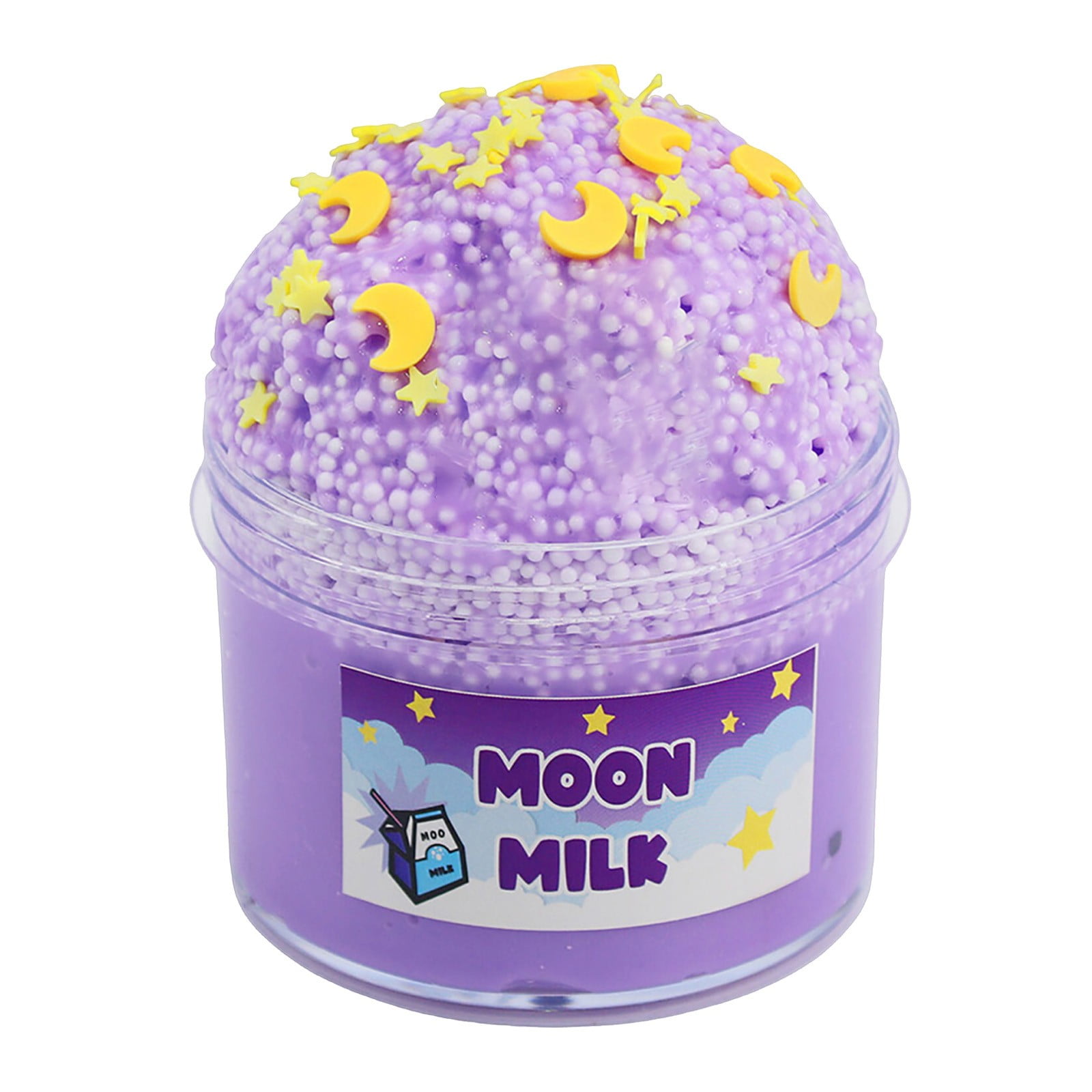 KPIMOR Slime Toys,Star Moon Purple Bear Foam Decompression Crystal Mud ...