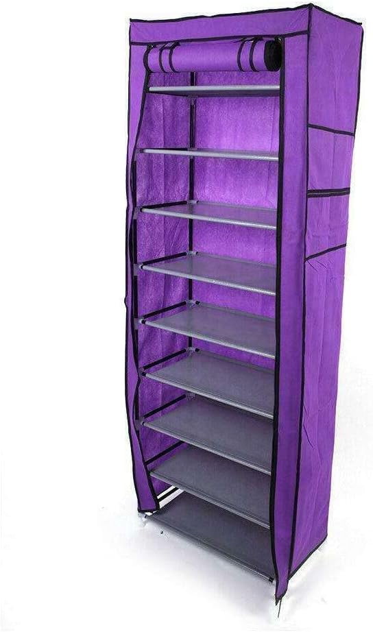 KPJQ 10 Tier Portable Shoe Rack Shelf Storage Closet Organizer Shoe ...