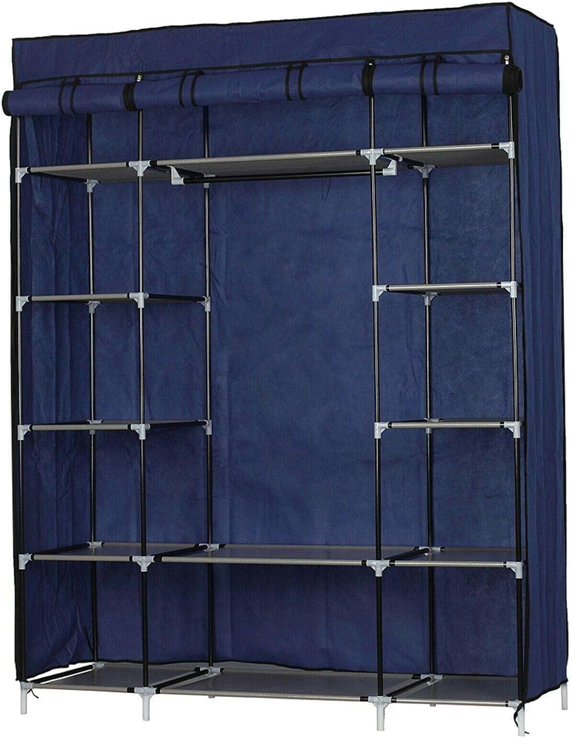 KPJQ Closet Storage Organizer Wardrobe Fabric Clothes Shelf Shoe Rack ...