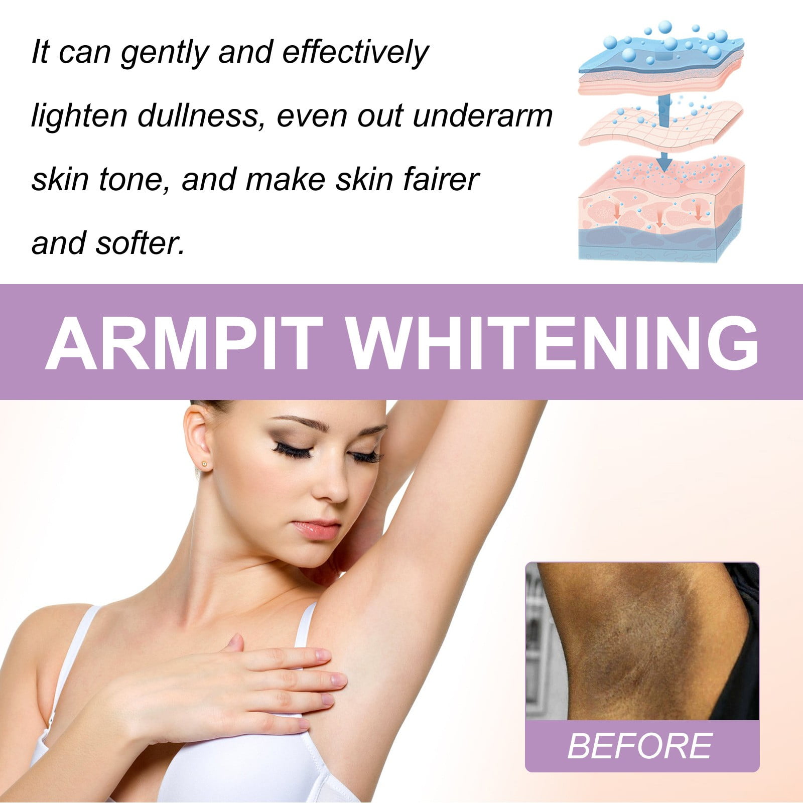 KPLFUBK 10ML Underarm Brightening Diminish Dark Hydrate & Illuminate ...