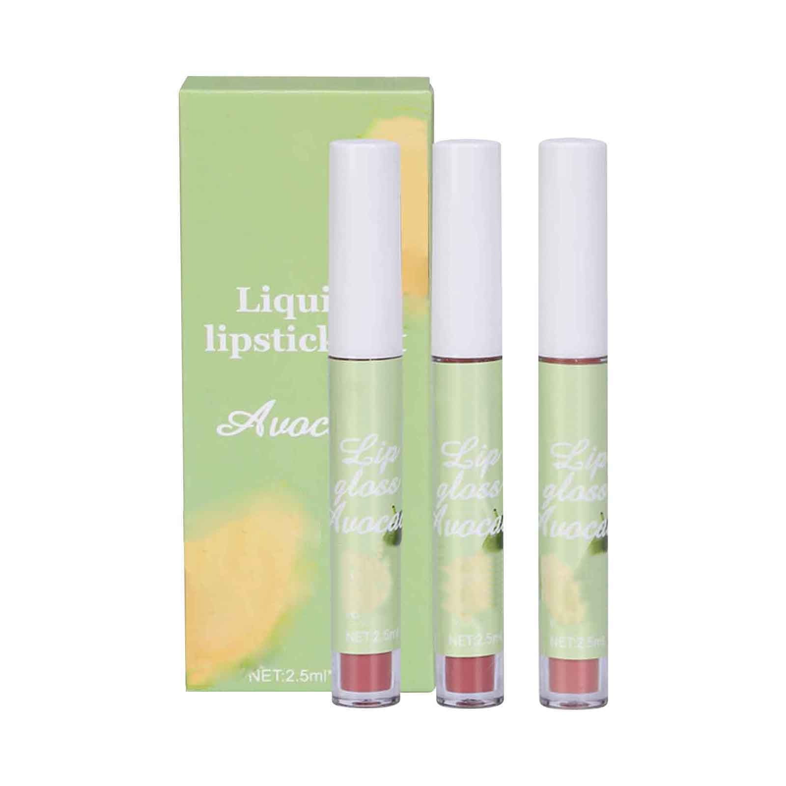 KPLFUBK 3 Pack Fruit Lip Gloss Set Box With Velvet And Non Stick Cup ...