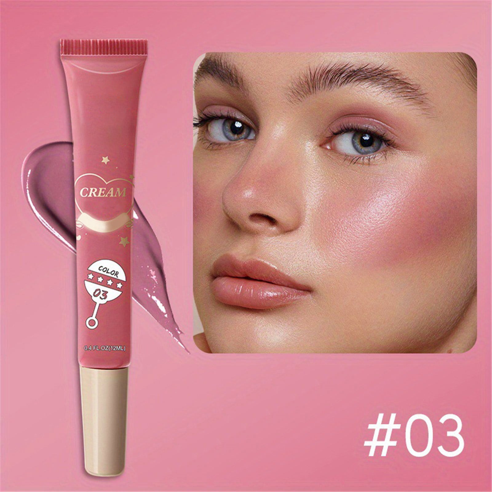 KPLFUBK 4 Color Liquid Powder Blusher Eye Shadow Lip And Cheek Purpose ...