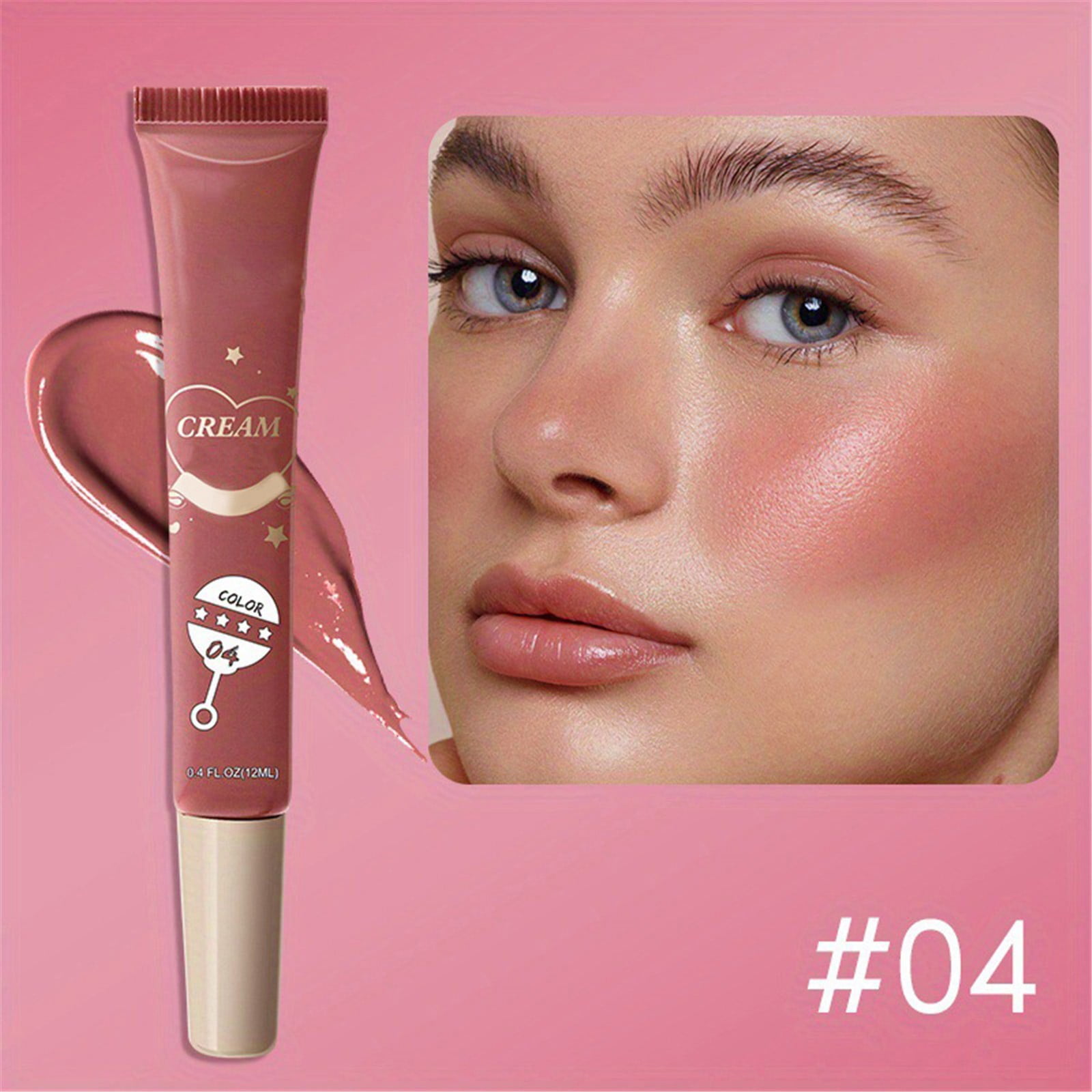 KPLFUBK 4 Color Liquid Powder Blusher Eye Shadow Lip And Cheek Purpose ...