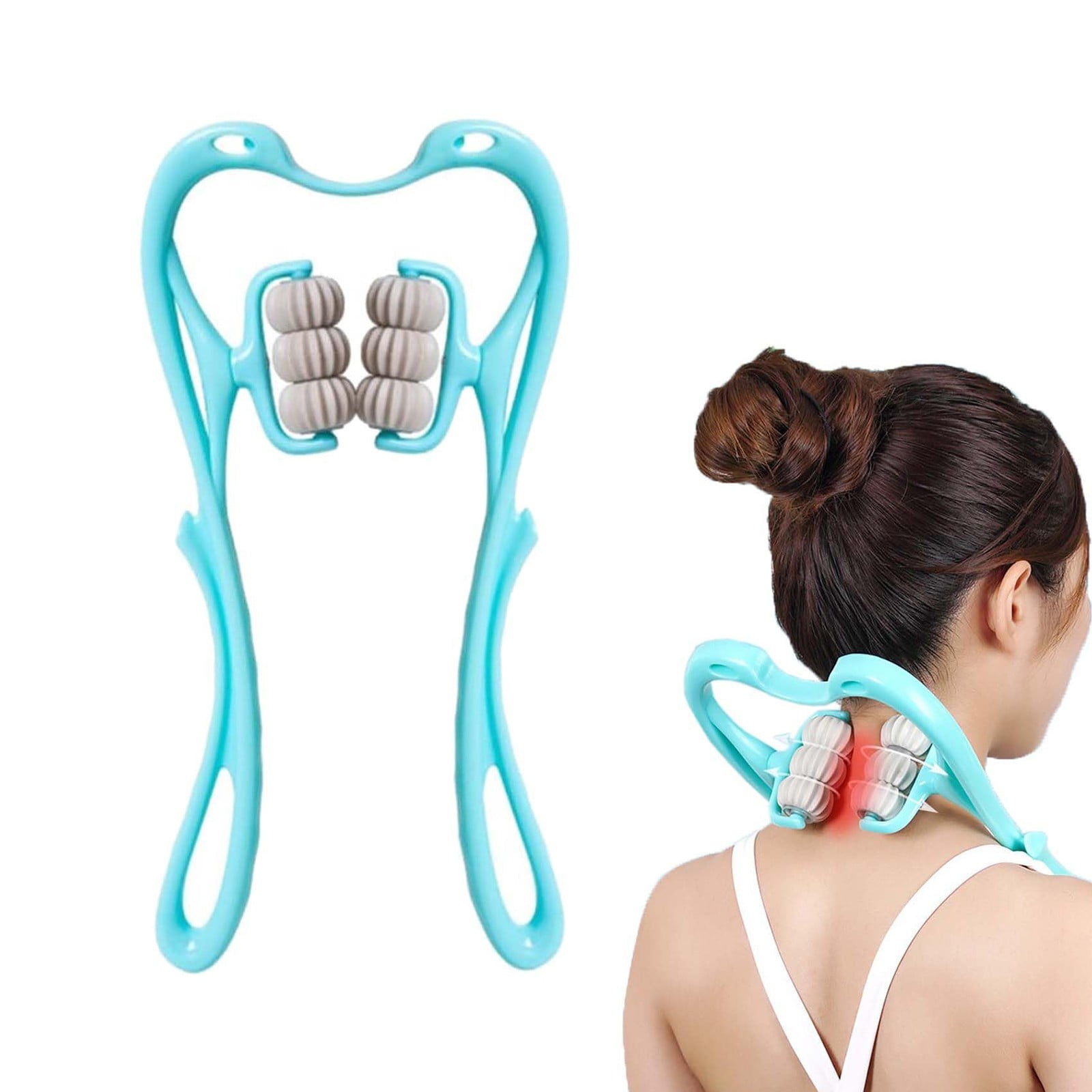 KPLFUBK 6 Wheel Pressure Point Neck Massager Neck Massager Roller ...