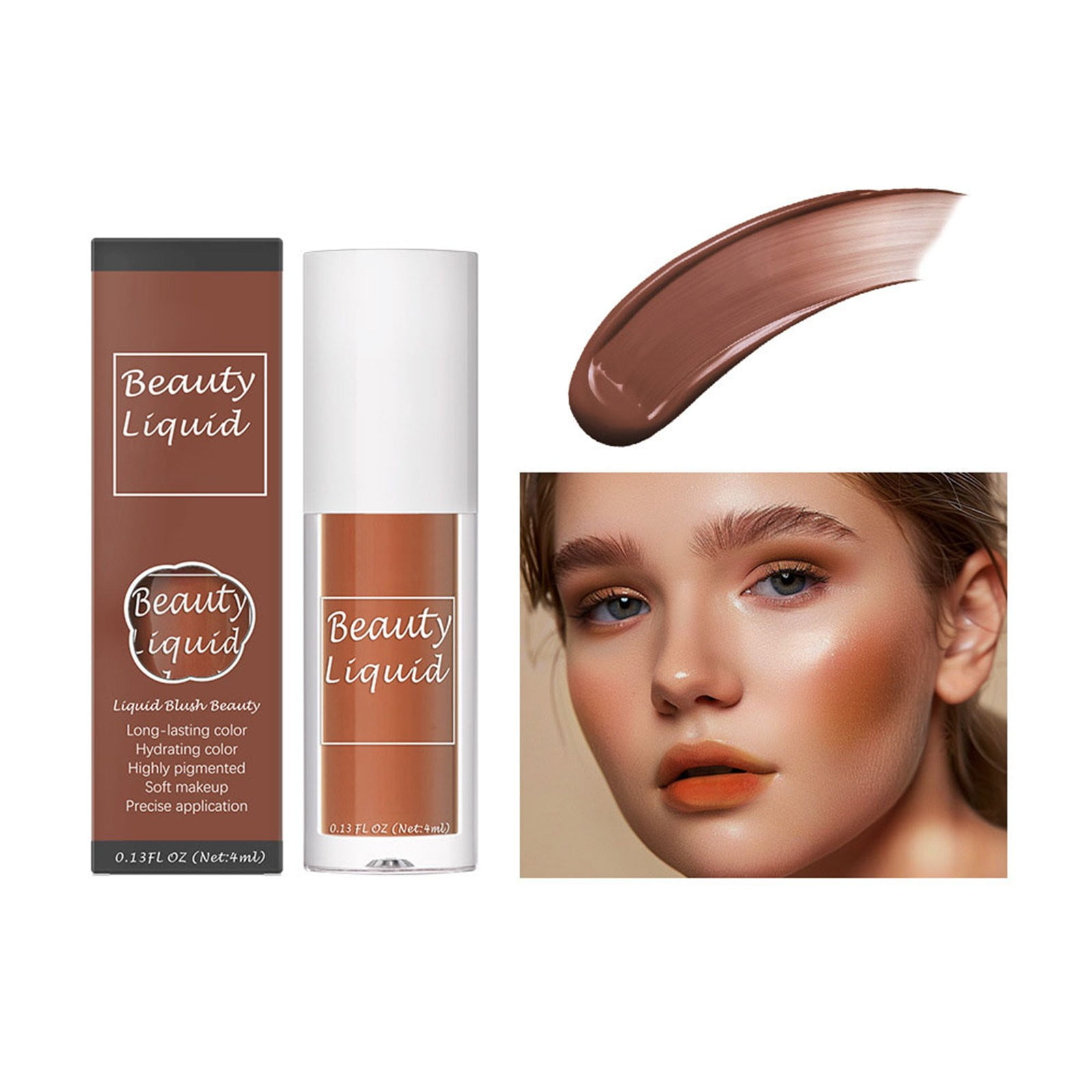 KPLFUBK Brush Liquid Powder Blusher Long Lasting Powder Blusher Silky ...