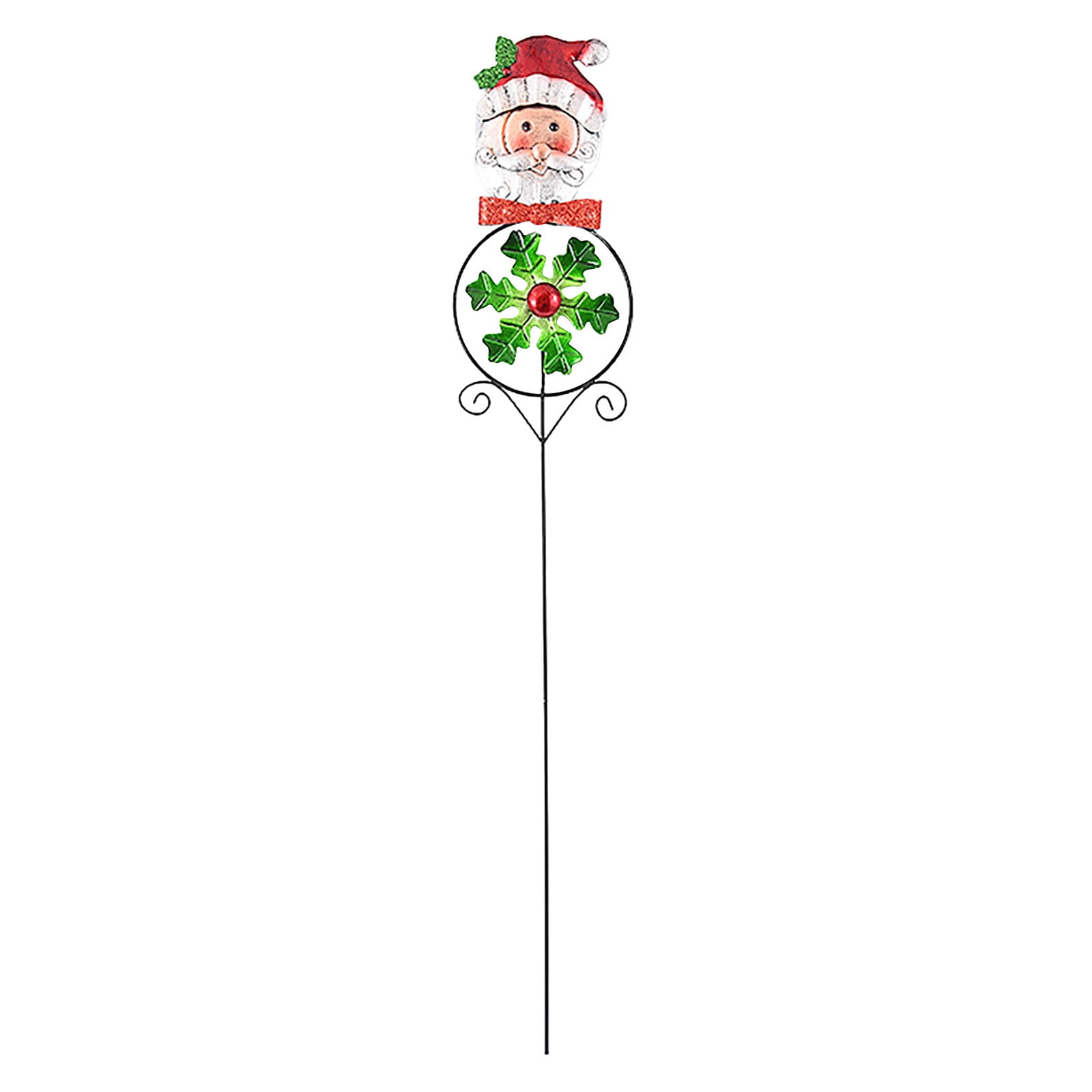 KPLFUBK Christmas Metal Windmill Yard Stake Rustic Santa Snowman Deer ...