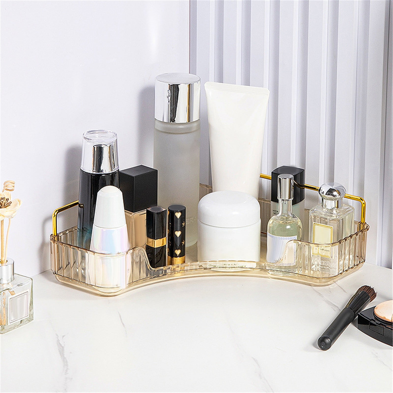 KPLFUBK Corner Bathroom Counter Organizer Countertop Perfume Tray And ...