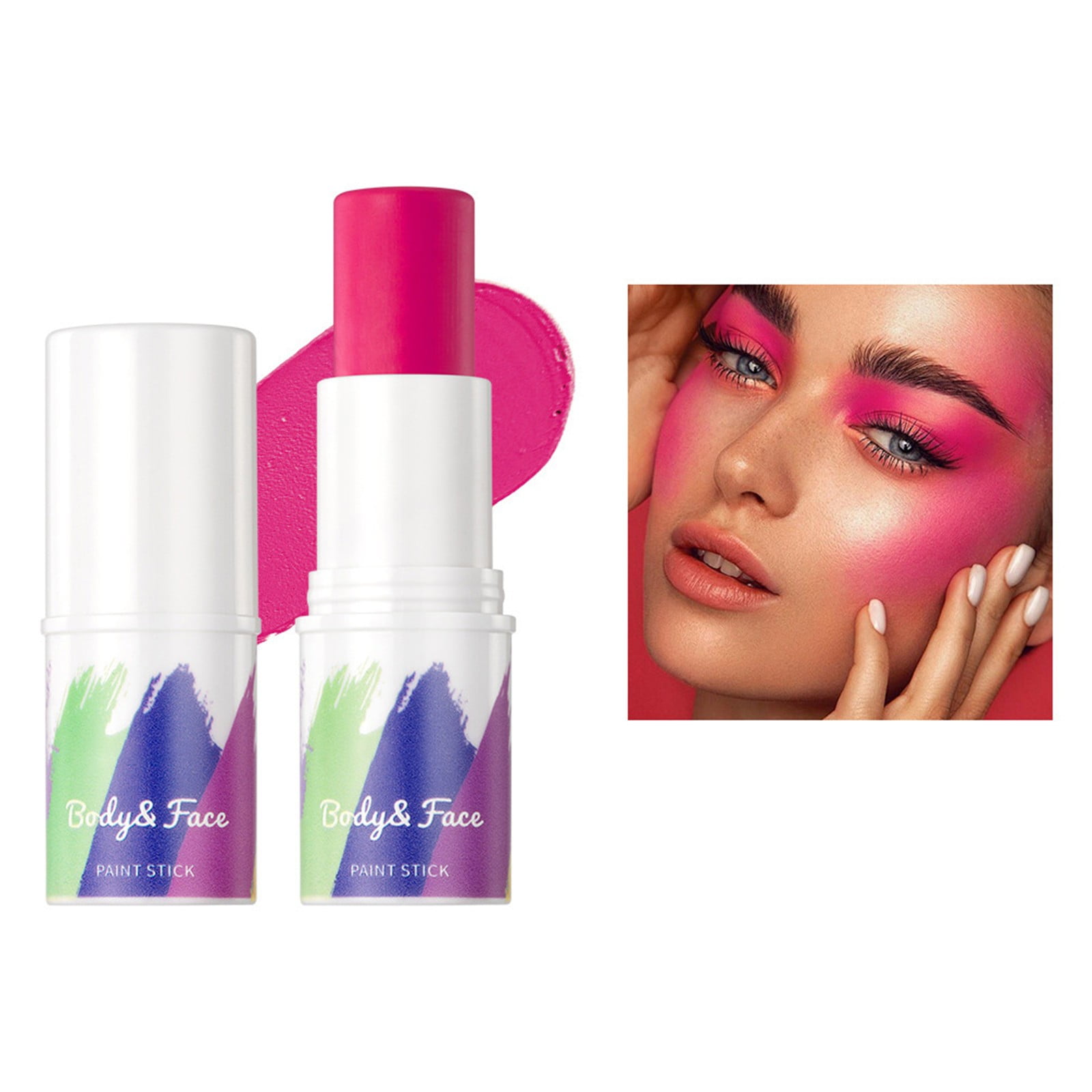 KPLFUBK Face Body Paint Stick Stick For Cheeks Eyes And Lips Natural ...